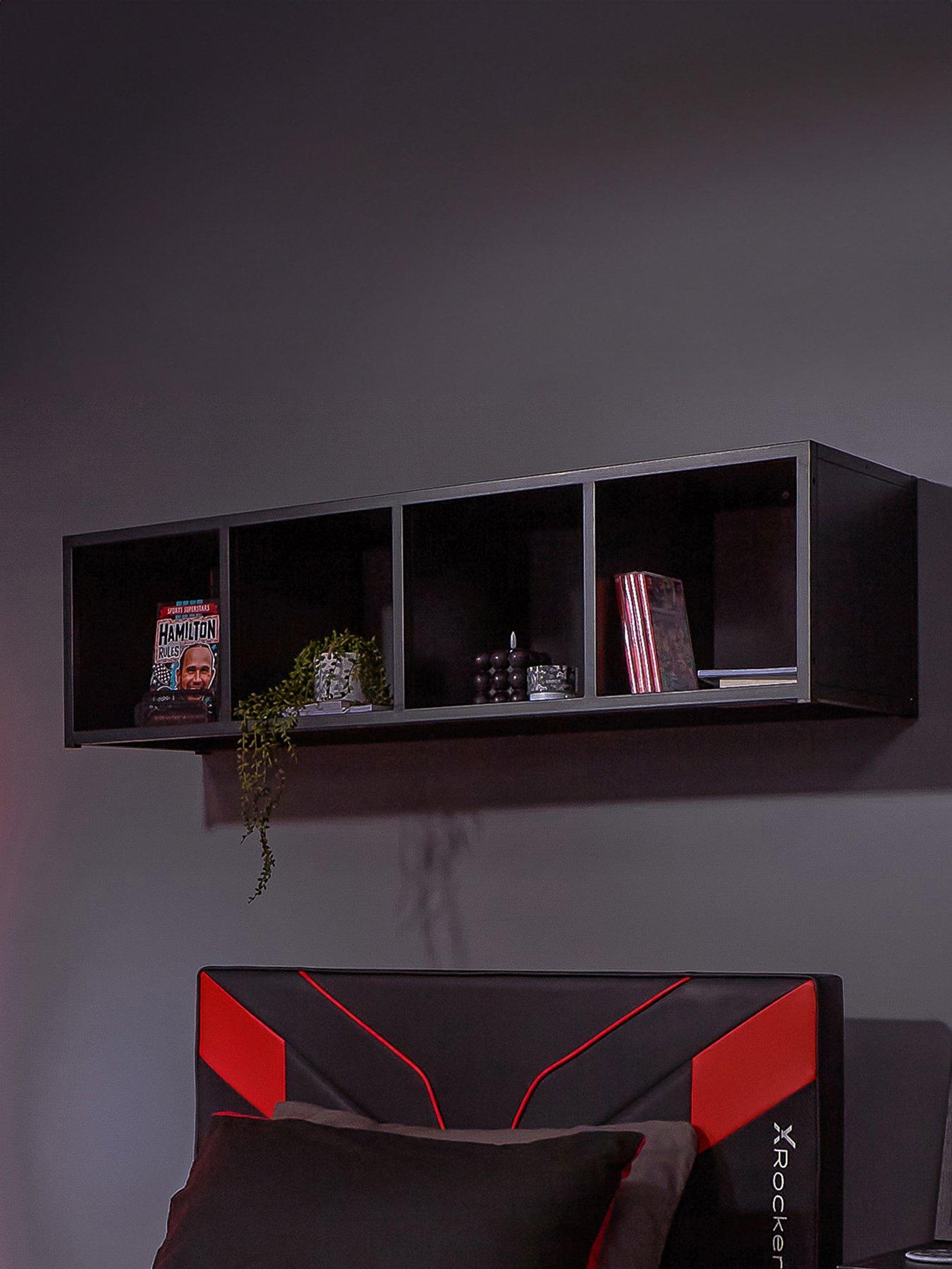 X Rocker MESH-TEK Wall mountable display shelf with 4 Cube Storage | Very