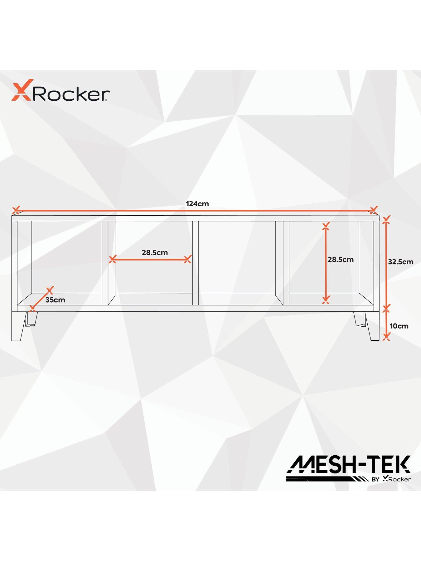 X Rocker MESH-TEK Wall mountable display shelf with 4 Cube Storage ...
