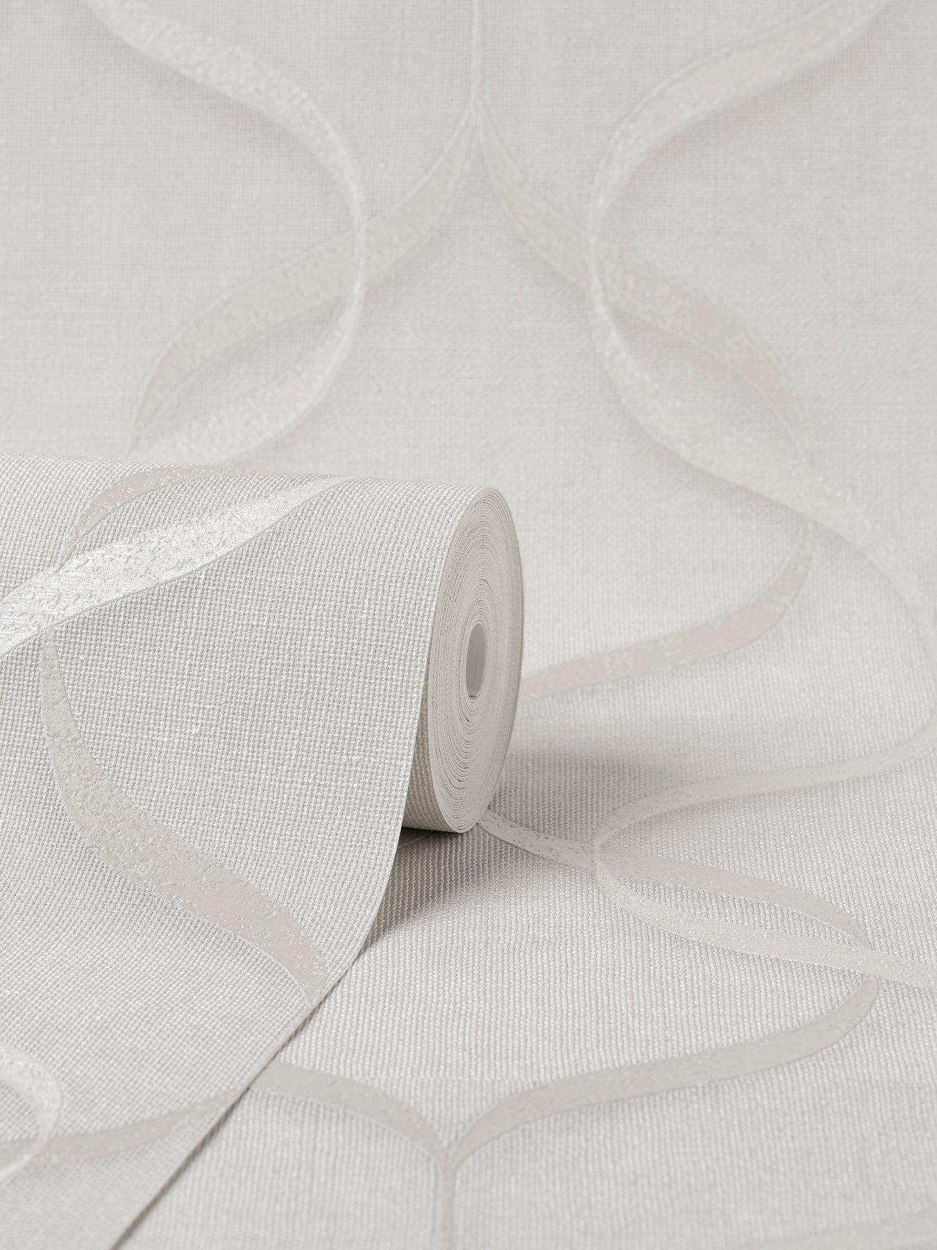 Fine Decor Milano Wave Wallpaper - Off-White | Very