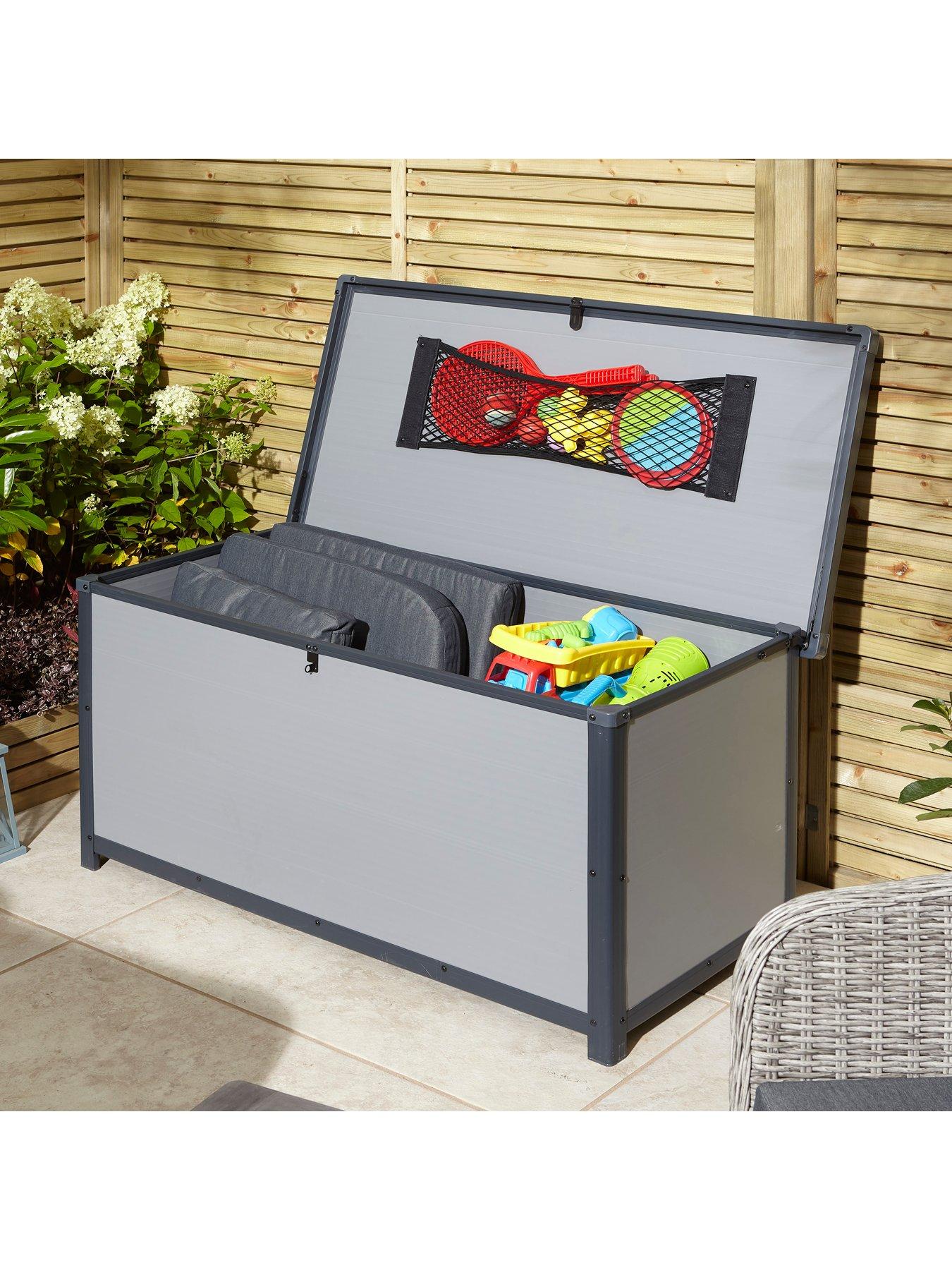 Rowlinson Airevale 4 x 2ft Cushion Box Garden Storage - Light Grey ...