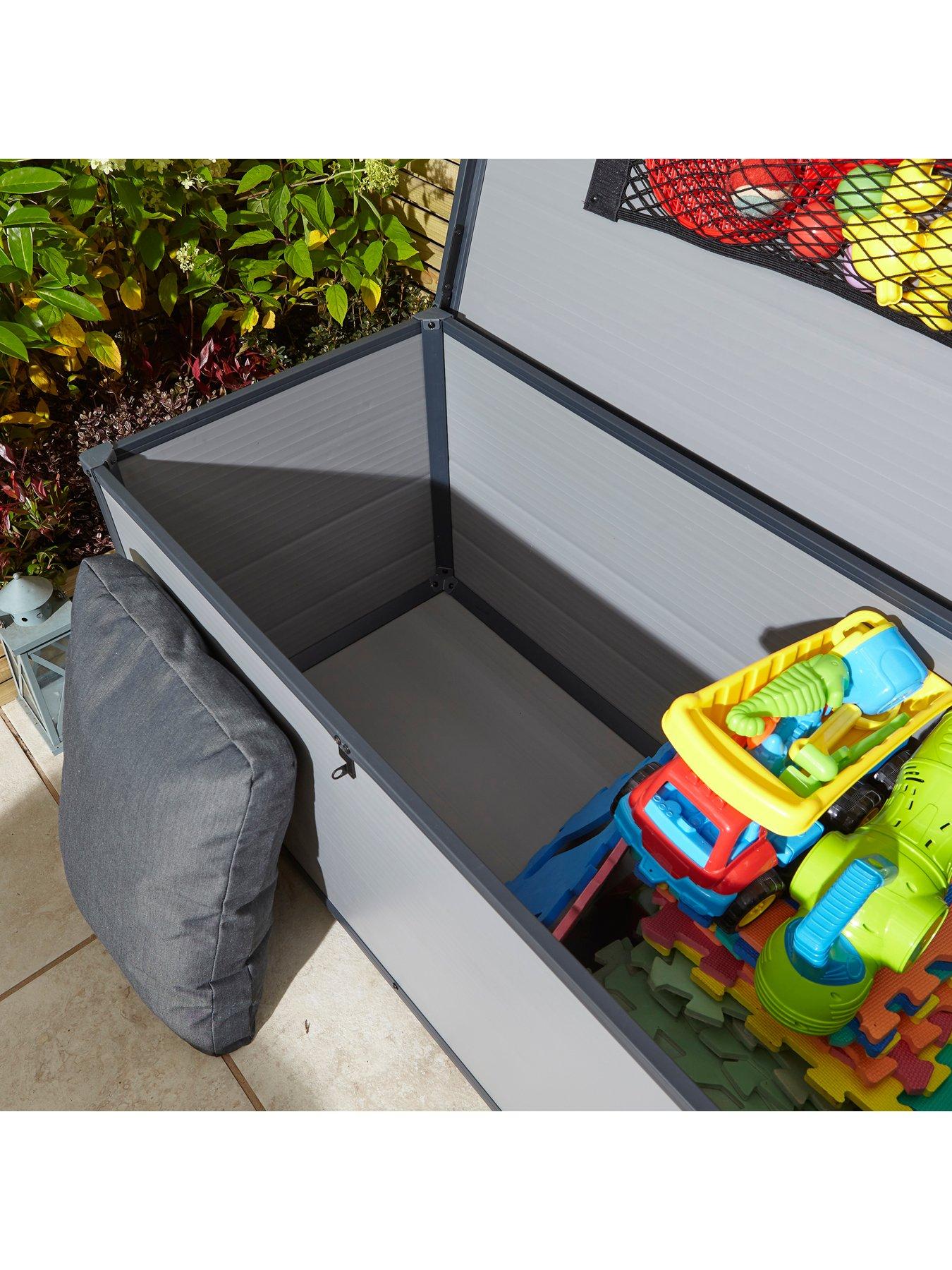 Rowlinson Airevale 4 x 2ft Cushion Box Garden Storage - Light Grey ...