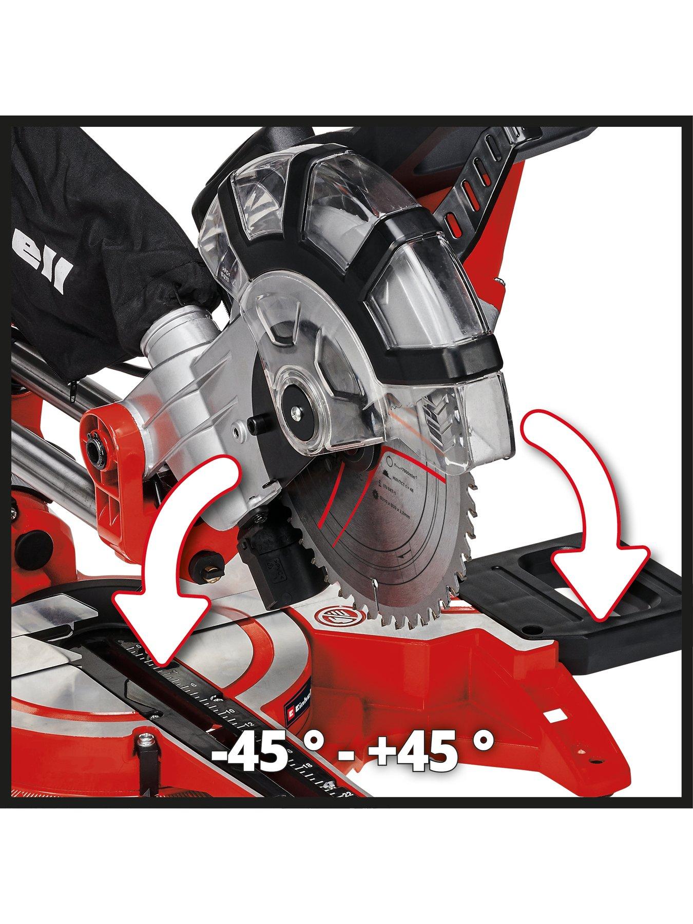 Einhell Corded 210mm Sliding Mitre Saw TC SM 2131 1 Dual 1800W Very