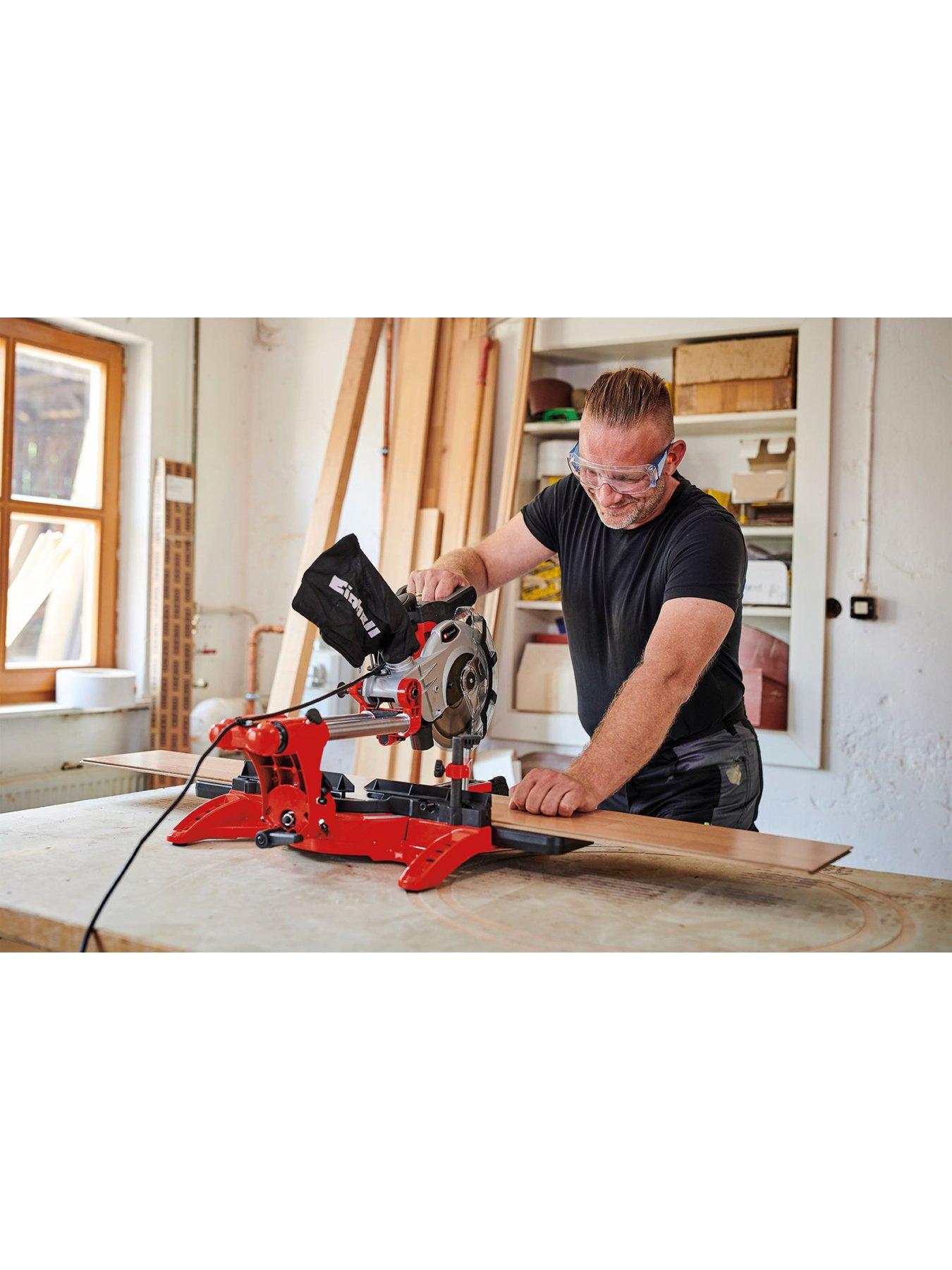 Einhell Corded 210mm Sliding Mitre Saw TC SM 2131 1 Dual 1800W Very