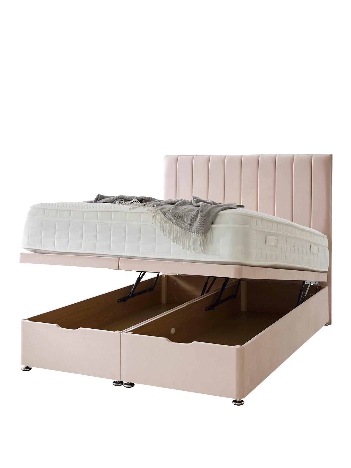 Shire Beds Liberty 1000 Pocket Memory Mattress and Upholstered Ottoman ...