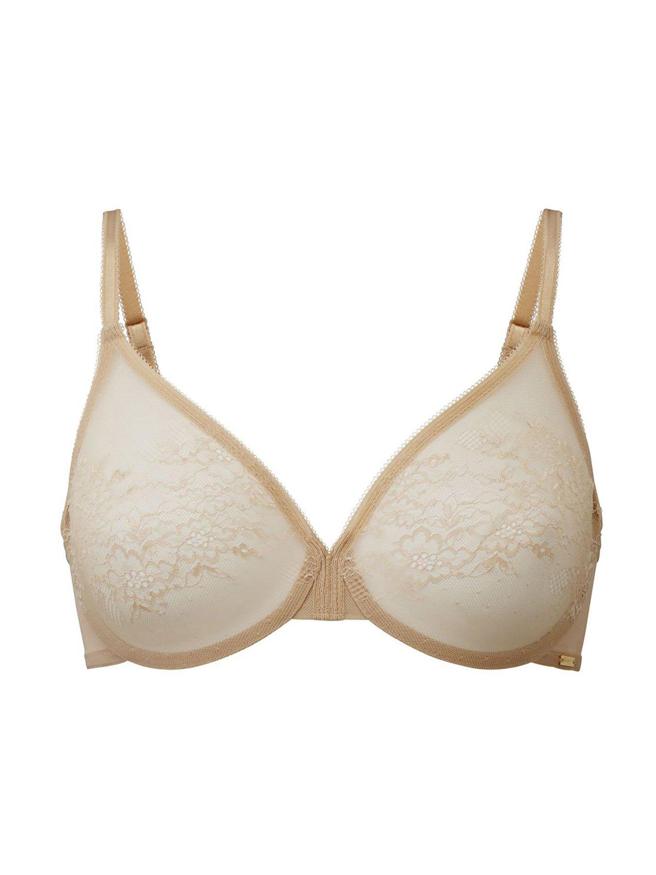 Gossard Glossies Lace Sheer Bra - Nude | Very