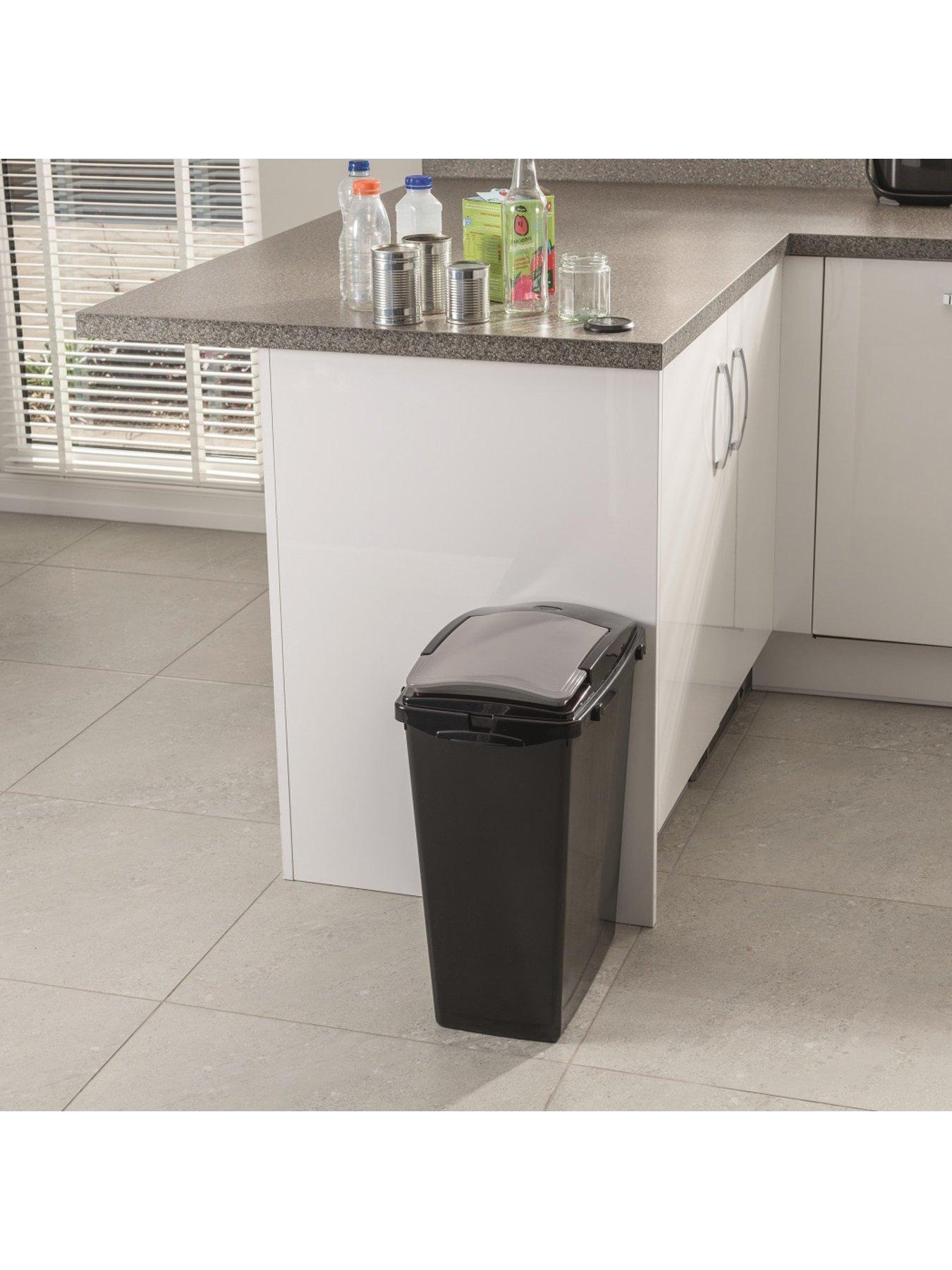 Addis Set of 3 Recycling Kitchen Utility Waste Separation Bin System ...
