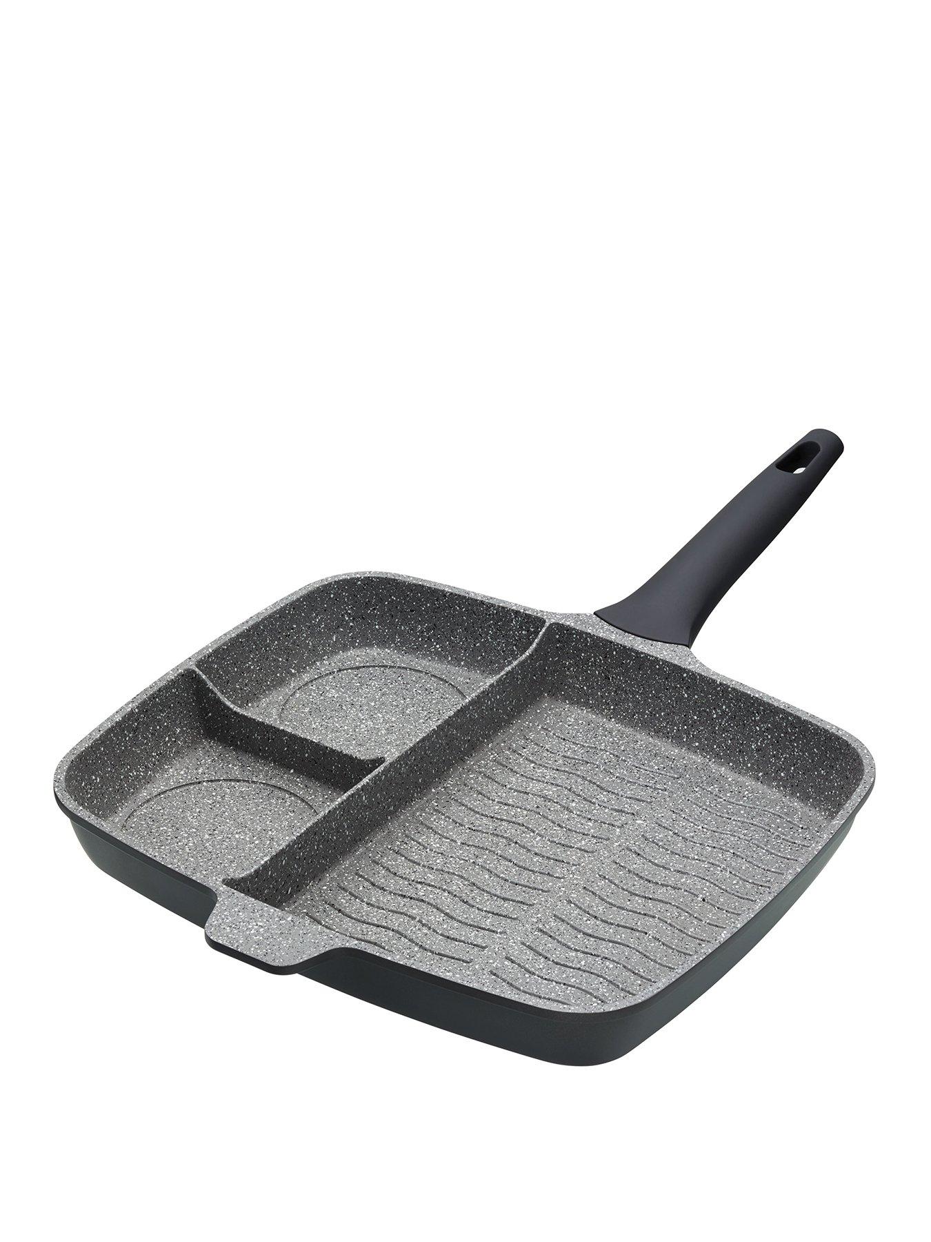 MasterClass Aluminium Three Section Grill Pan | Very