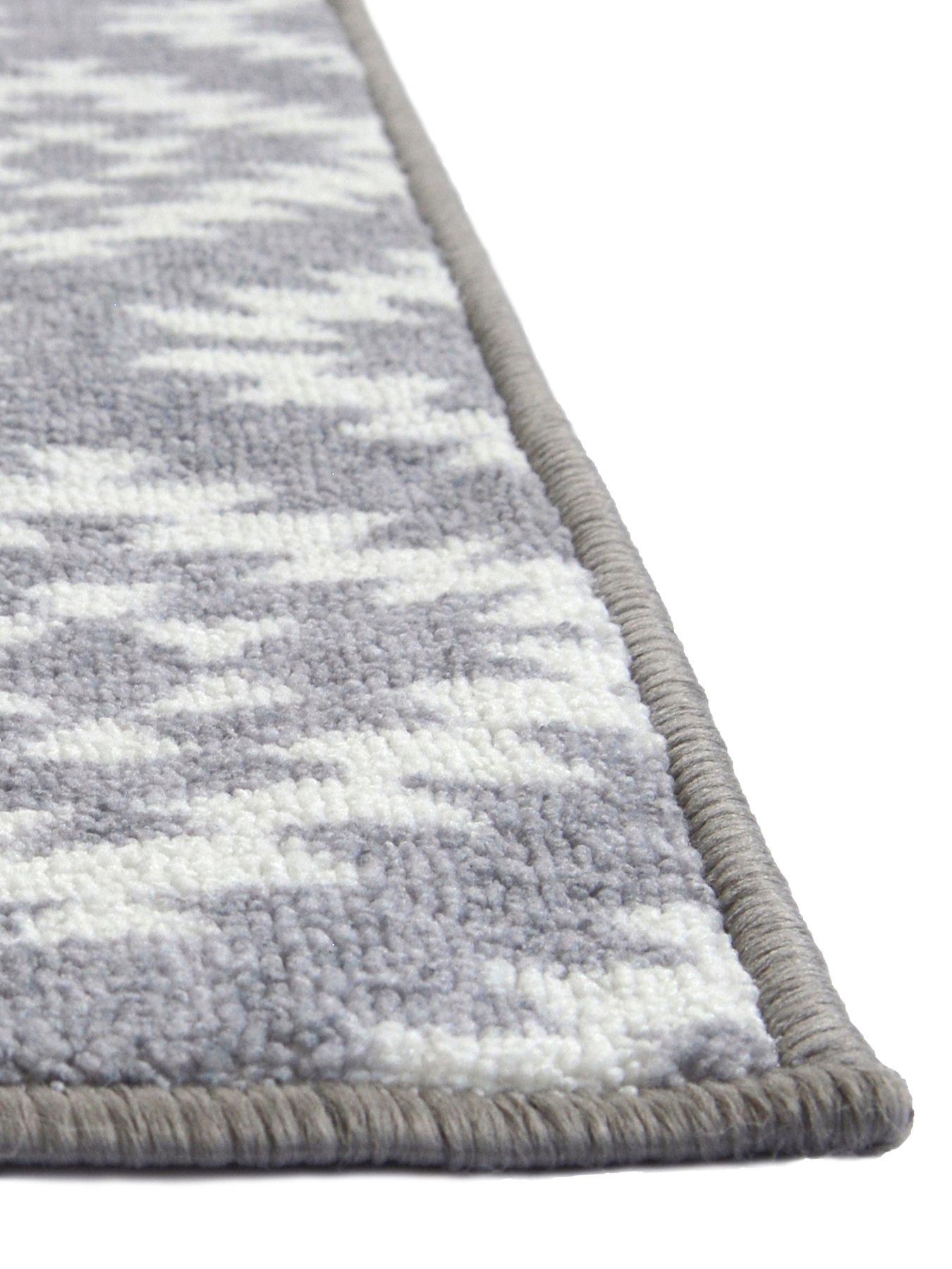 Aztec Grey Diamond Runner & Doormat Set | Very