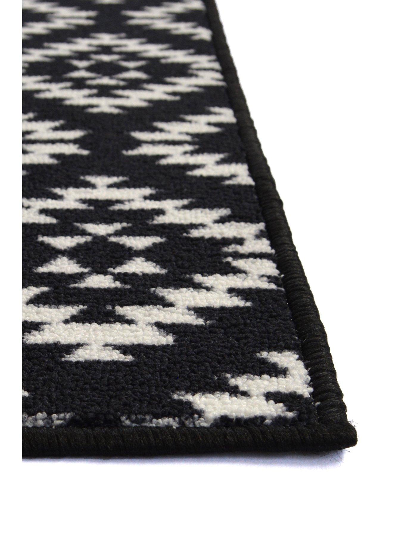 Aztec Black Diamond Runner & Doormat Set | Very