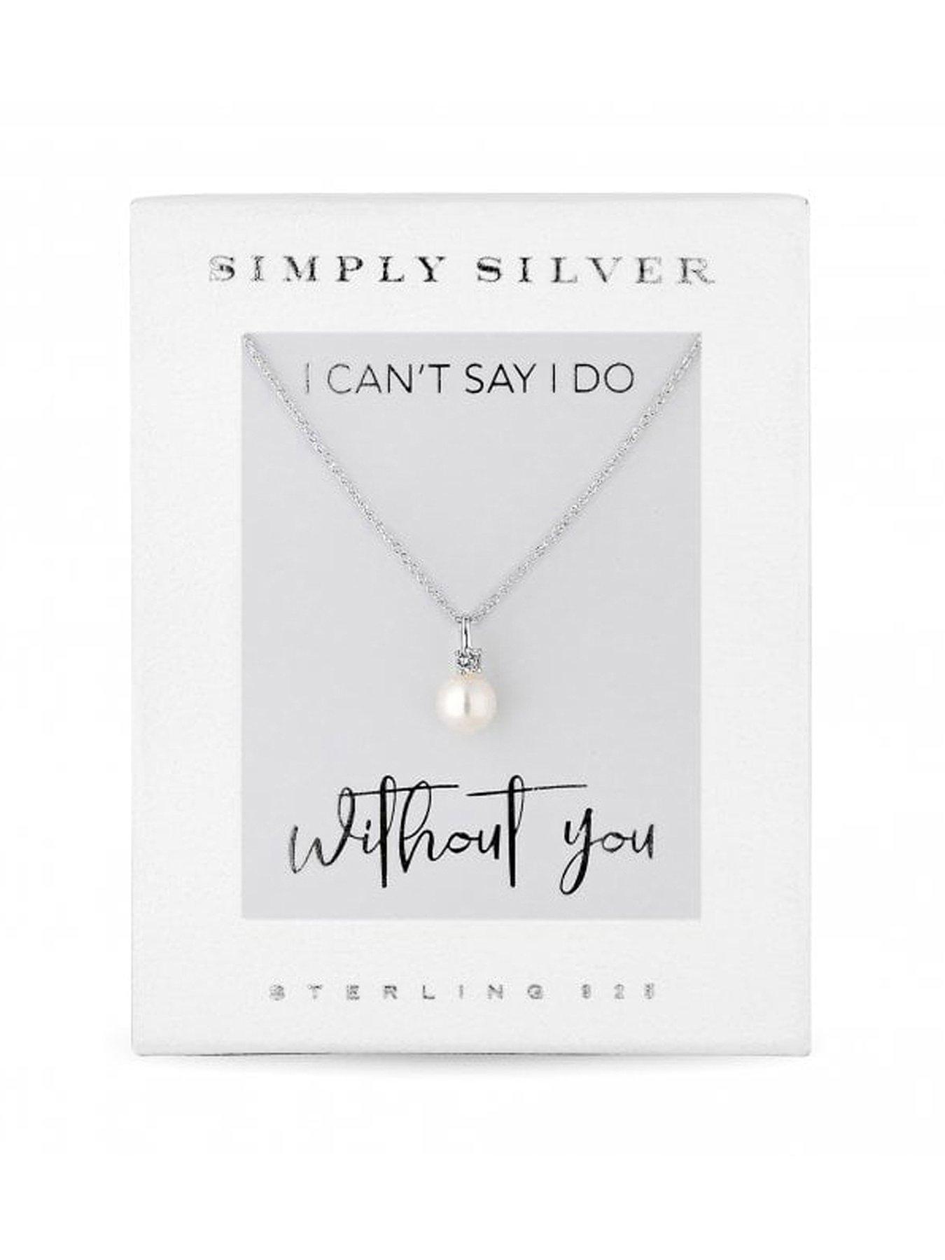 Simply Silver Gift Boxed Sterling silver 925 with Freshwater Pearl ...