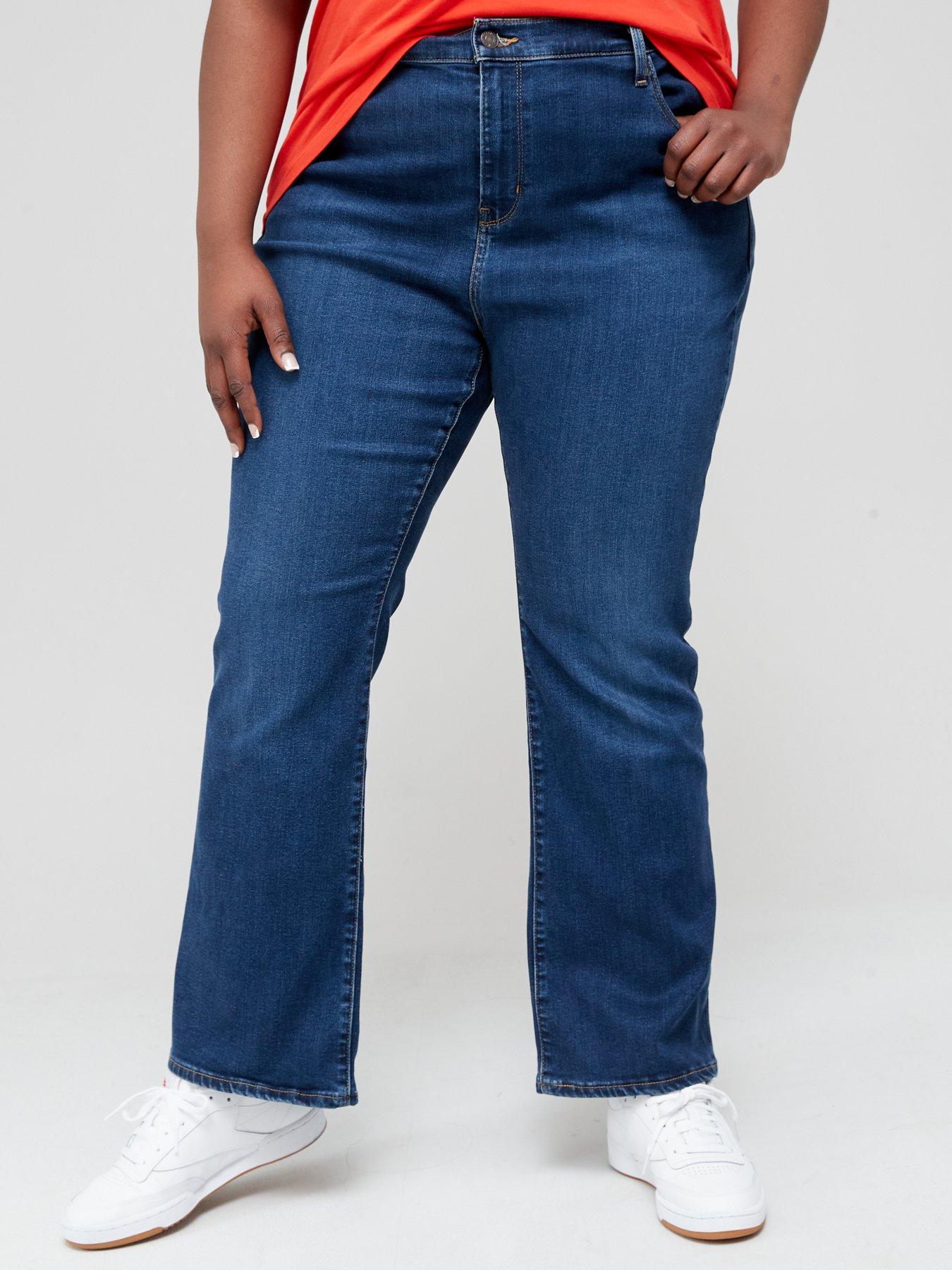Levi s Plus Ribcage Straight Ankle Jeans plus Size Black Sprout Very
