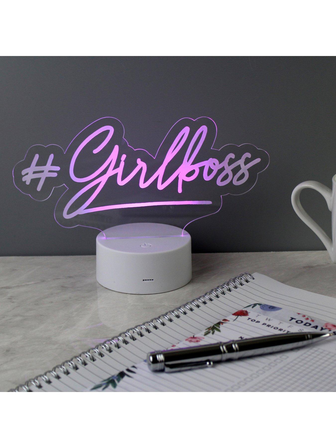 The Personalised Memento Company Personalised Free Text LED Colour ...