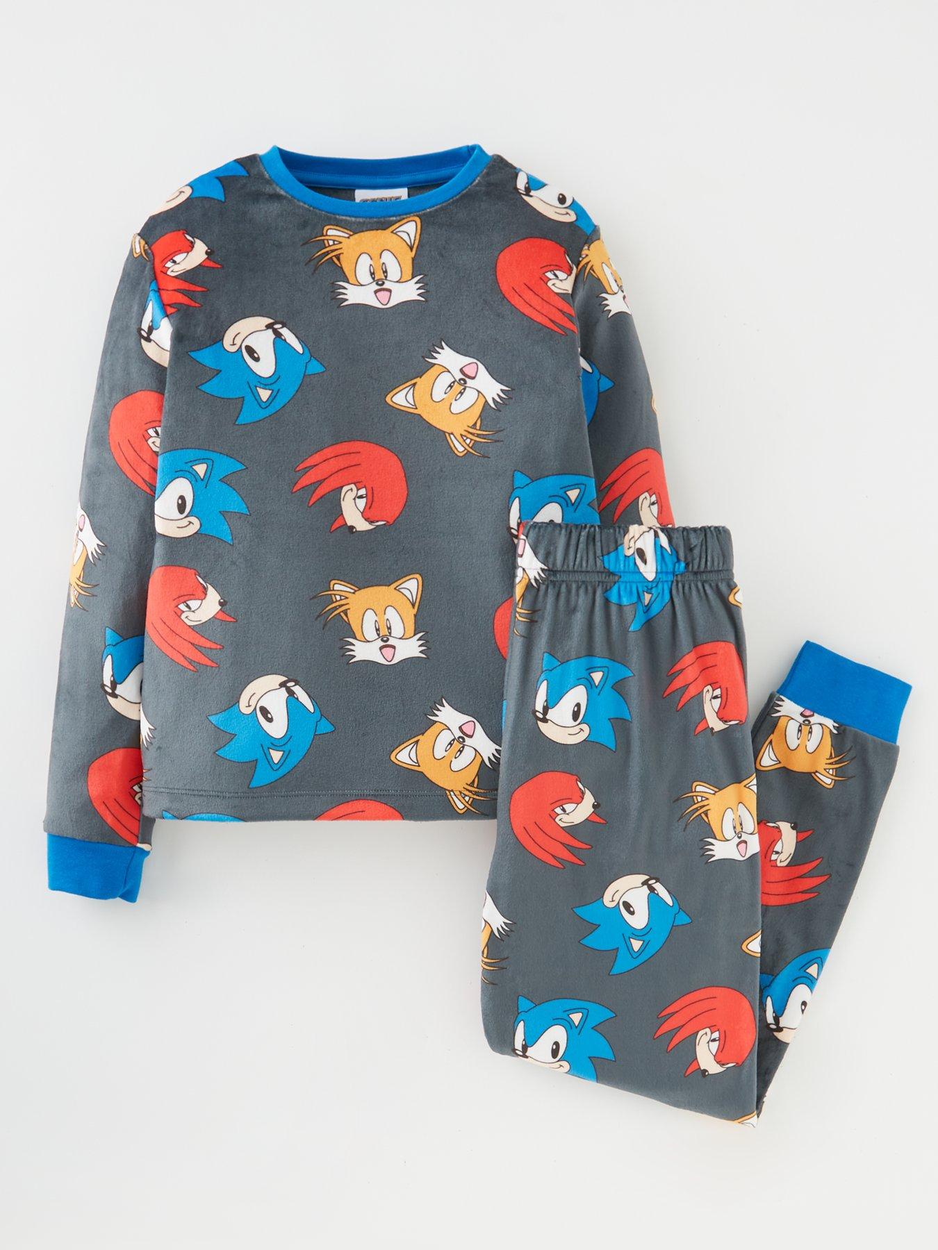Sonic the Hedgehog Boys Sonic The Hedgehog Fleece Pyjamas - Multi ...