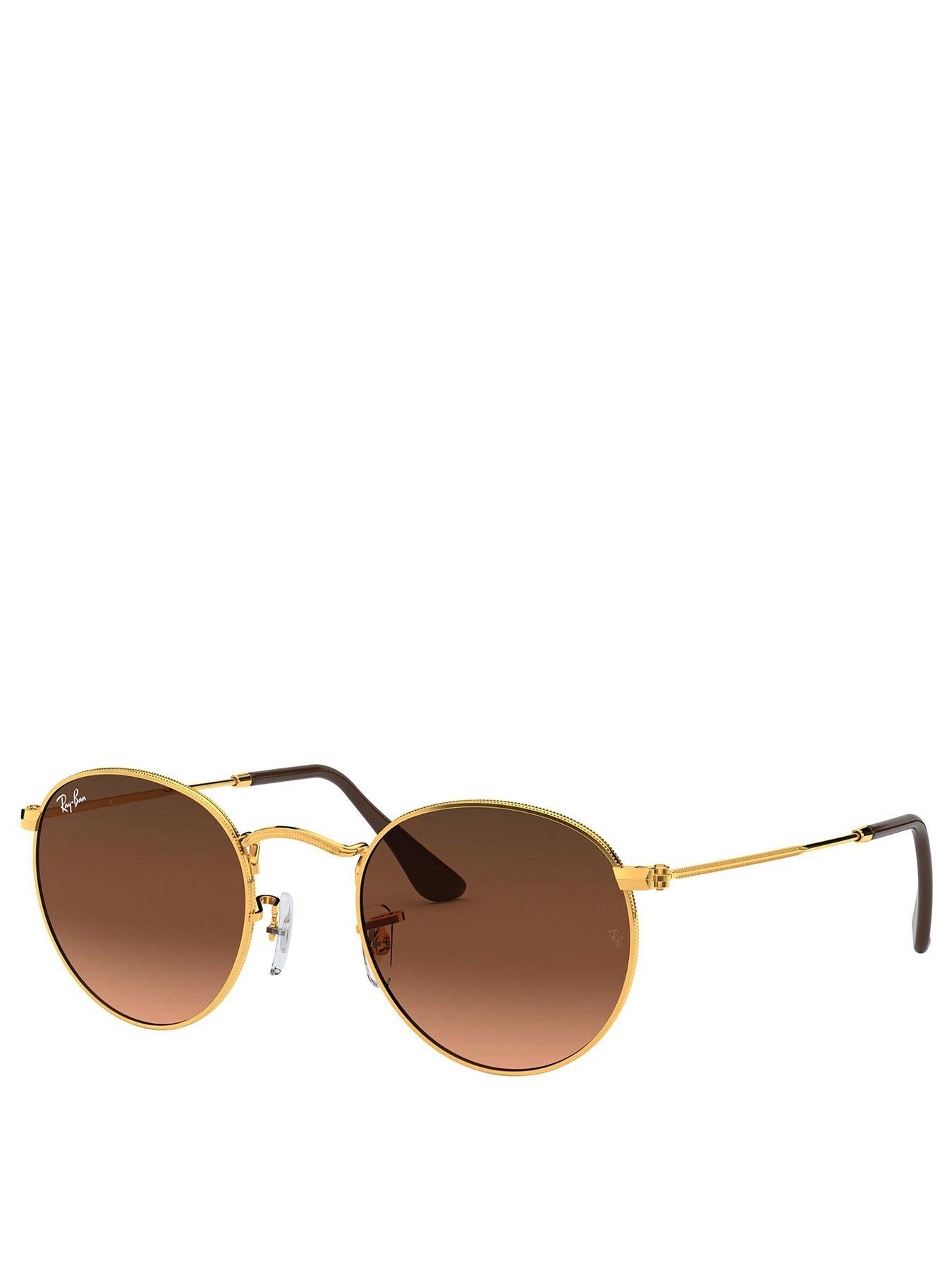 Ray-Ban Round Metal Light Bronze Round Sunglasses - Metal | Very
