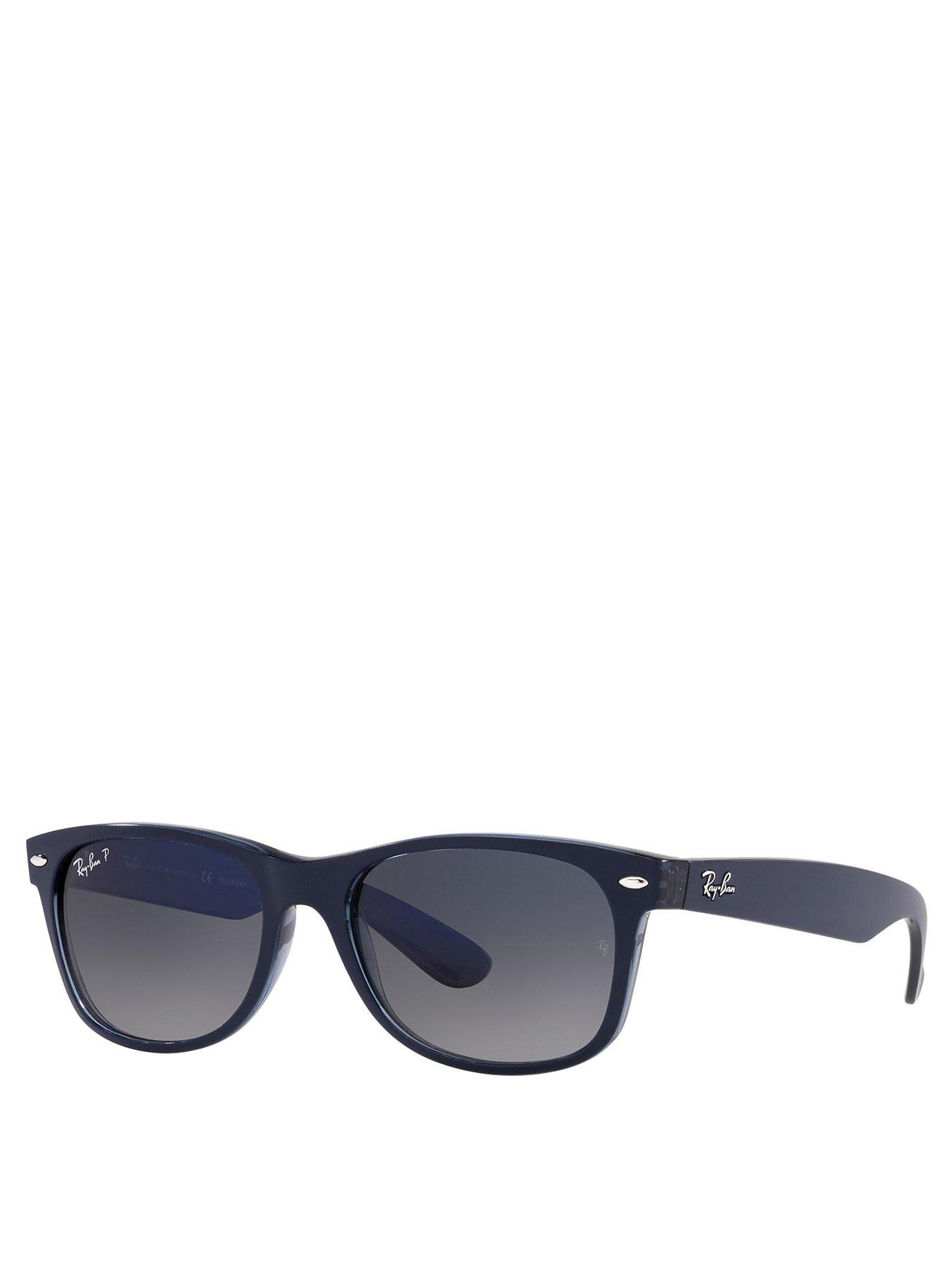 Ray-Ban New Wayfarer Square Matte Blue On Transparent Blue Frame Blue ...