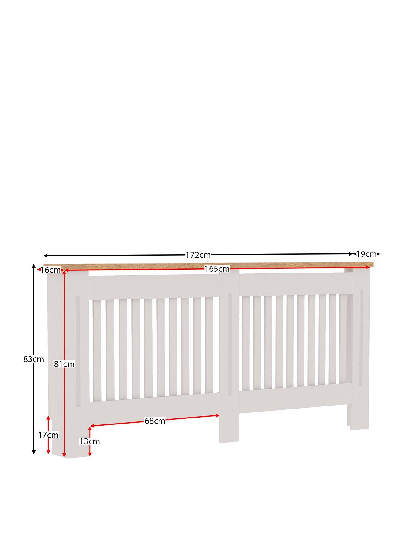 Vida Designs Arlington Extra Large Radiator Cover - White | very.co.uk