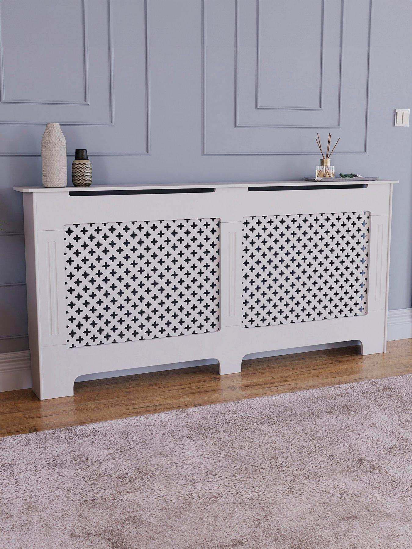 Vida Designs Oxford Extra Large Radiator Cover - White | Very