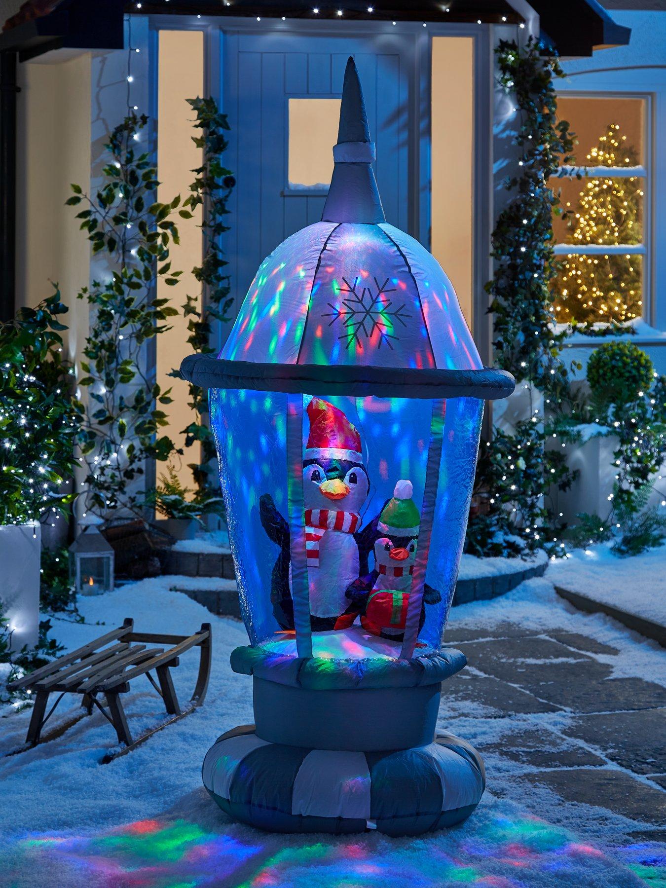 Penguin Inflatable Light Up Scene Outdoor Christmas Decoration | Very