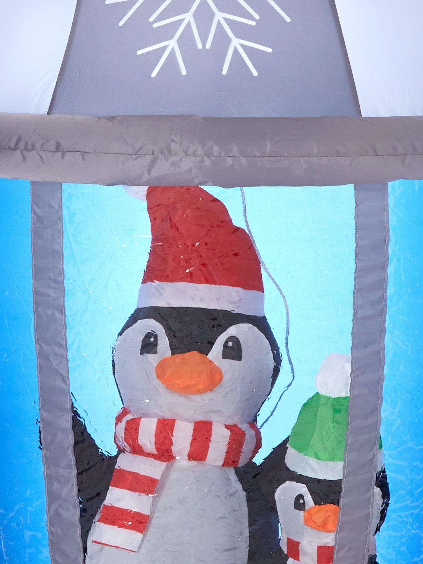 Penguin Inflatable Light Up Scene Outdoor Christmas Decoration | Very