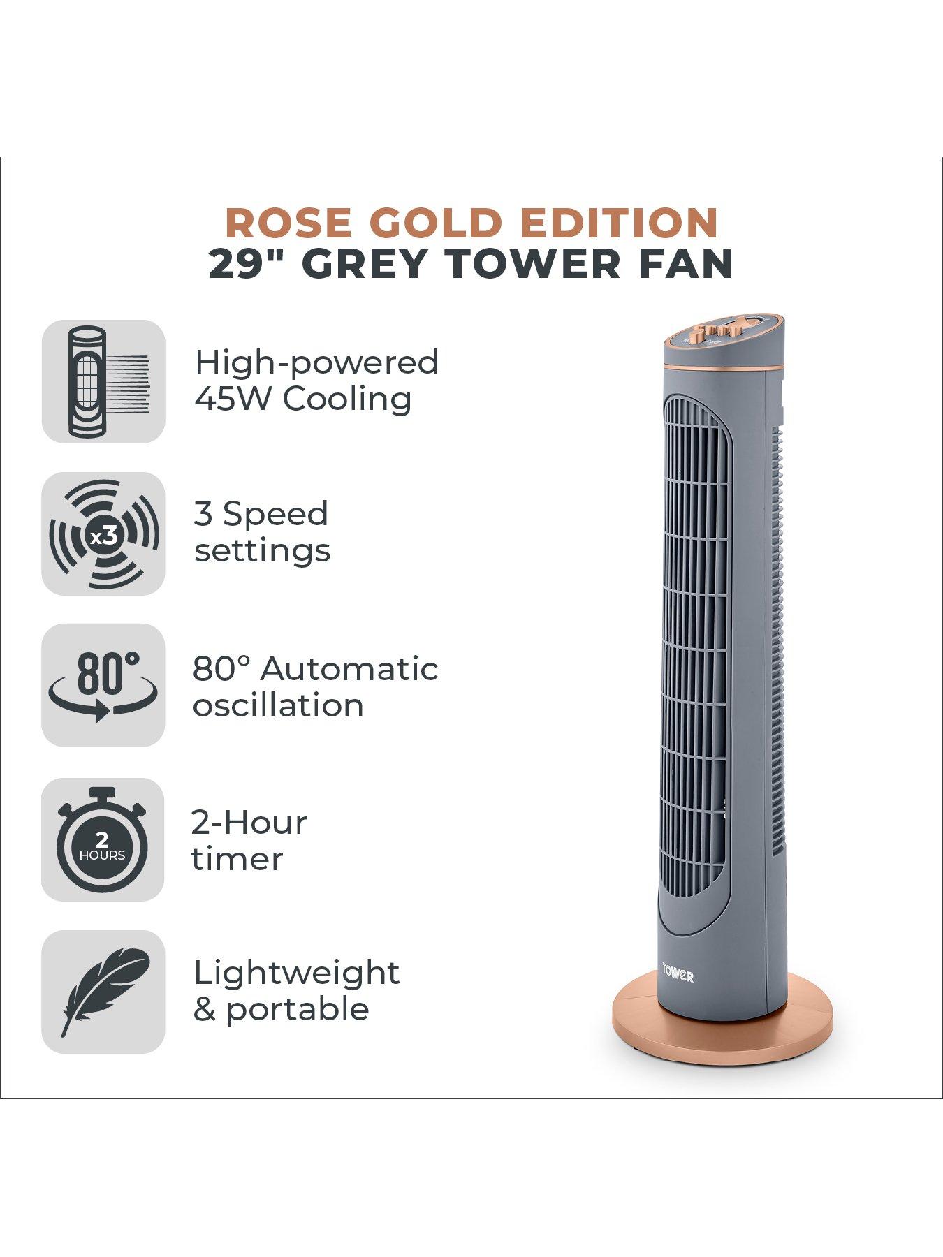 Tower Cavaletto 29 inch Tower Fan - Grey | Very