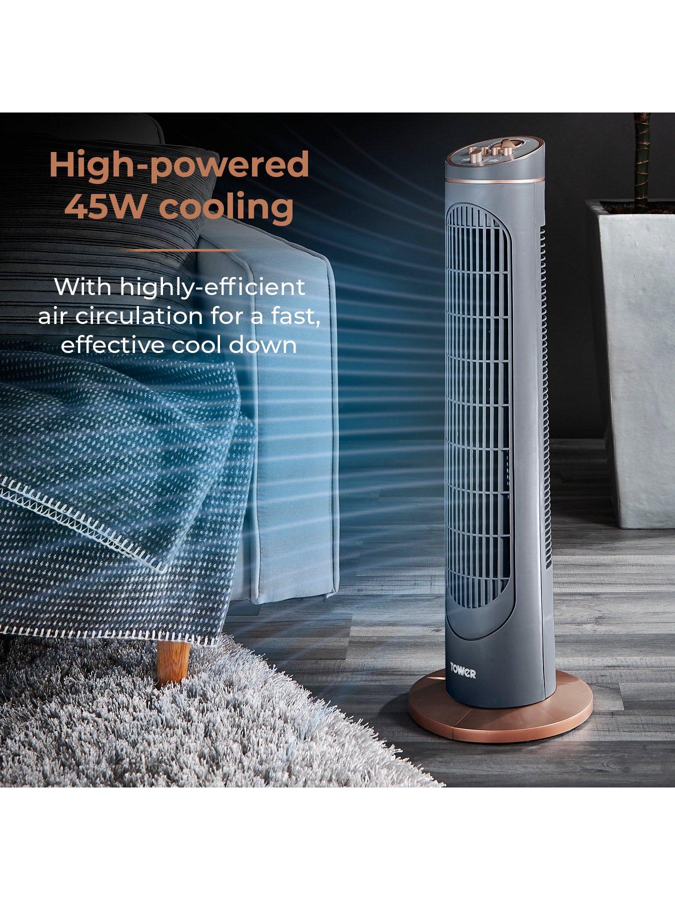 Tower Cavaletto 29 inch Tower Fan - Grey | Very