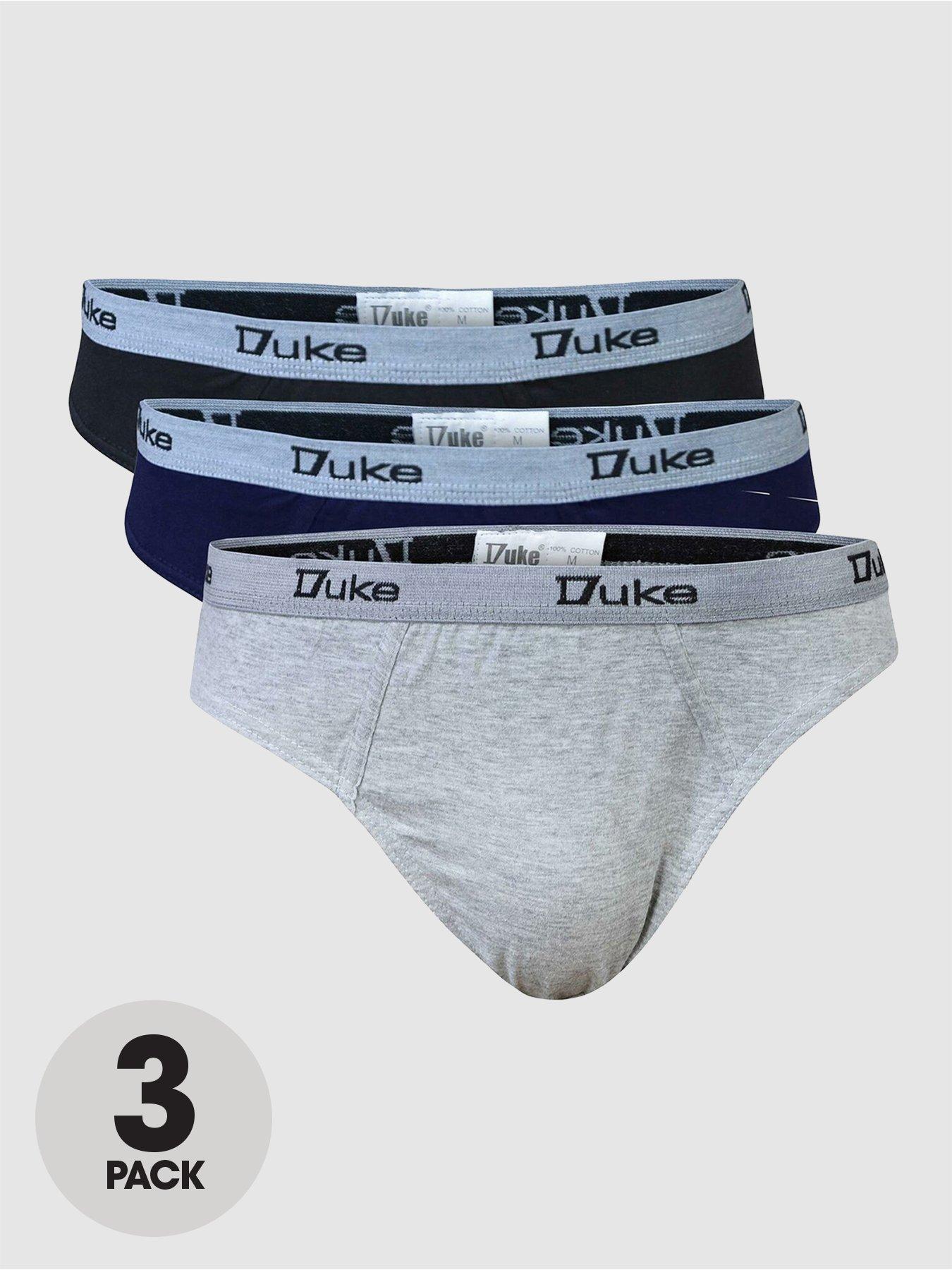 Duke London Pack Of Three Briefs - Black/Grey/Navy | very.co.uk