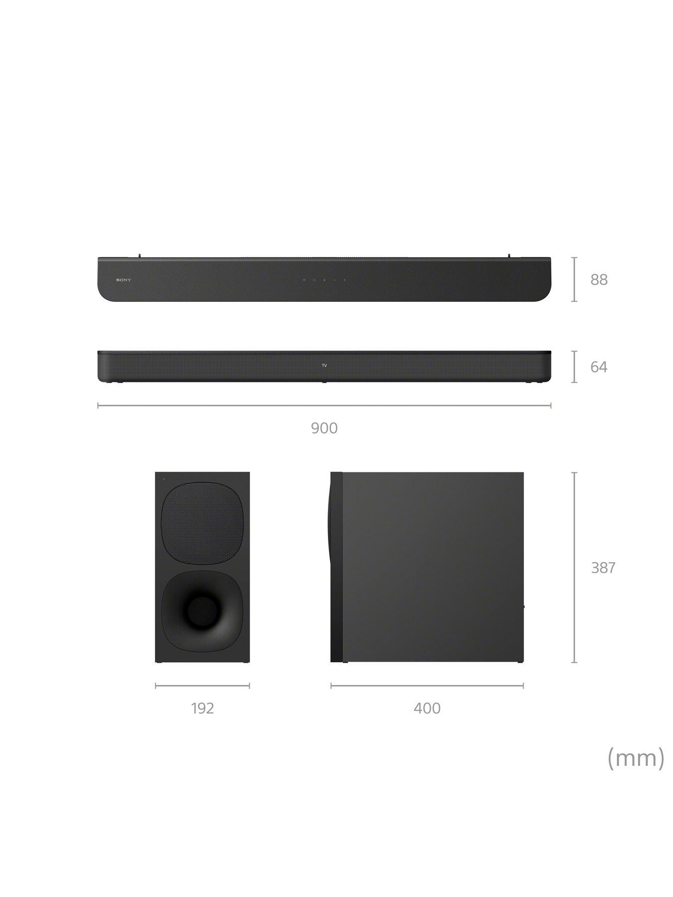 Sony 2.1ch HT-SD40 Soundbar with powerful wireless subwoofer and X ...
