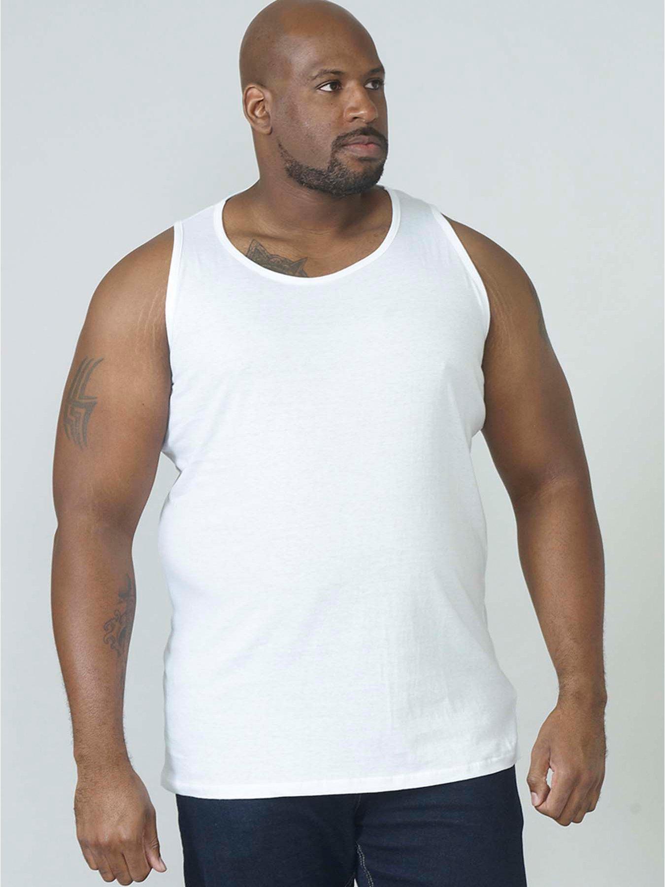 D555 Fabio Muscle Vest - White | very.co.uk
