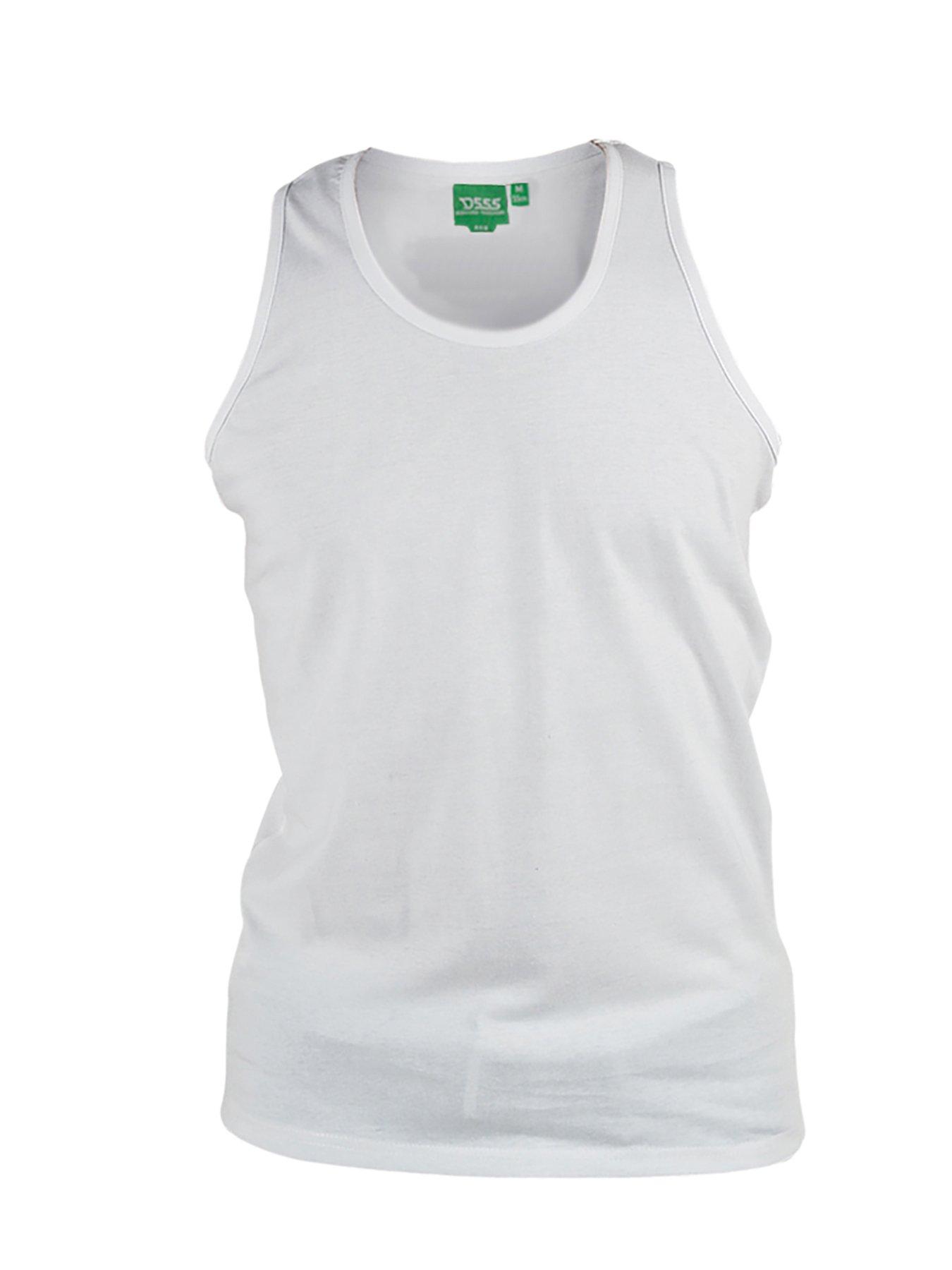 D555 Fabio Muscle Vest - White | Very.co.uk