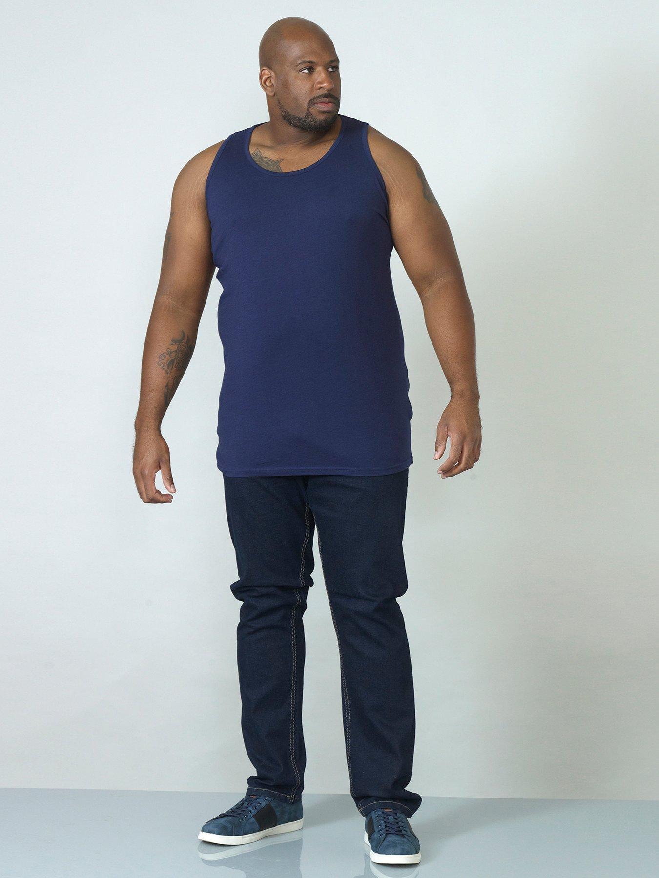 D555 Fabio Muscle Vest - Navy | Very
