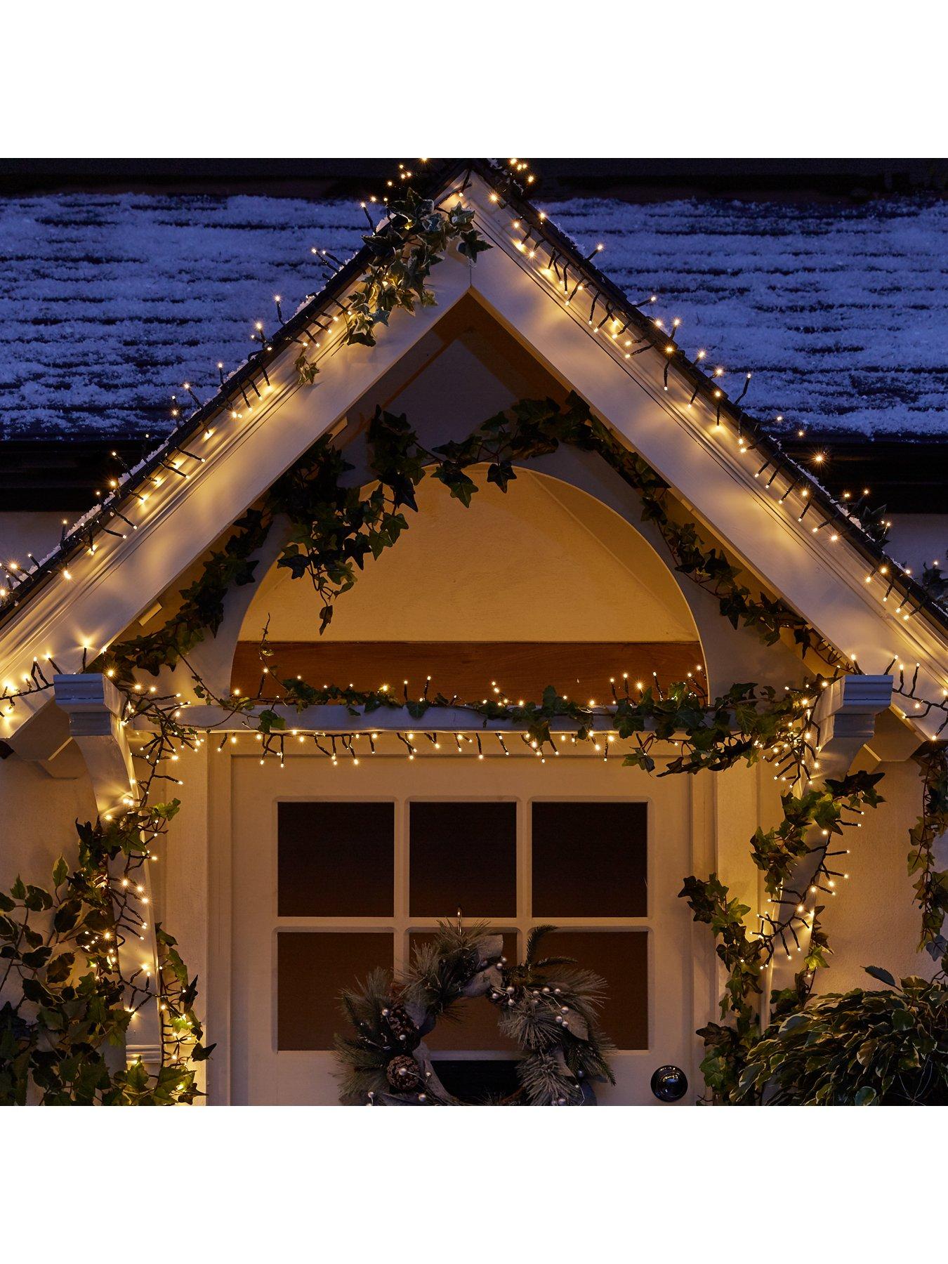 Set of 1000 Multifunction Warm White Sparkle Indoor Outdoor Christmas Tree Lights