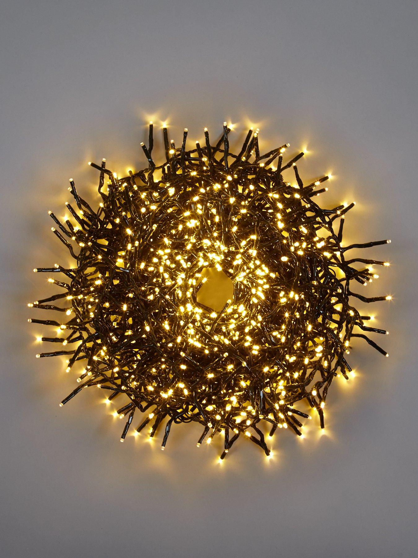 Festive Set of 1000 Multifunction Warm White Sparkle Indoor/Outdoor ...