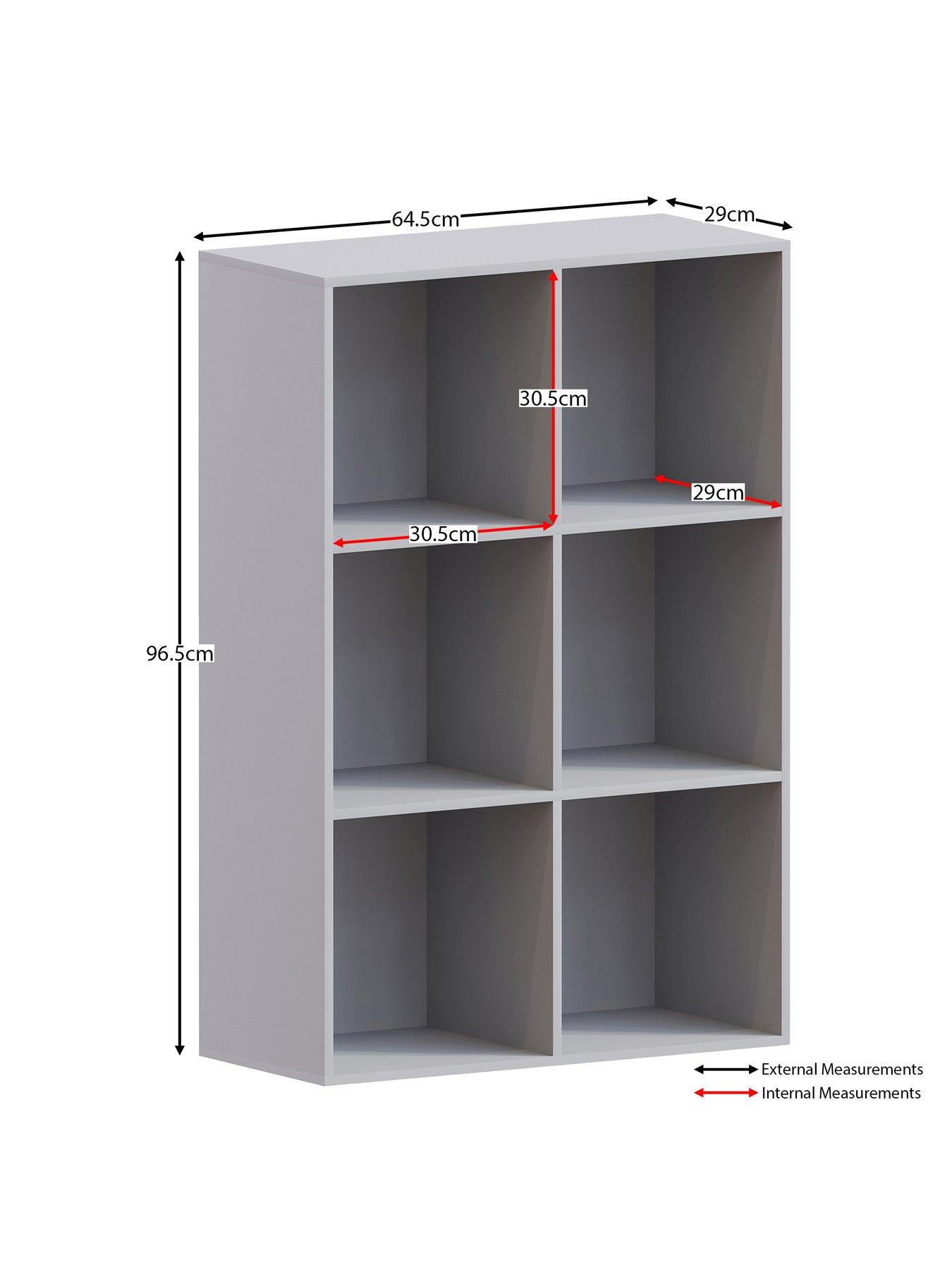 Vida Designs Durham 2 x 3 Cube Storage Unit Grey Very
