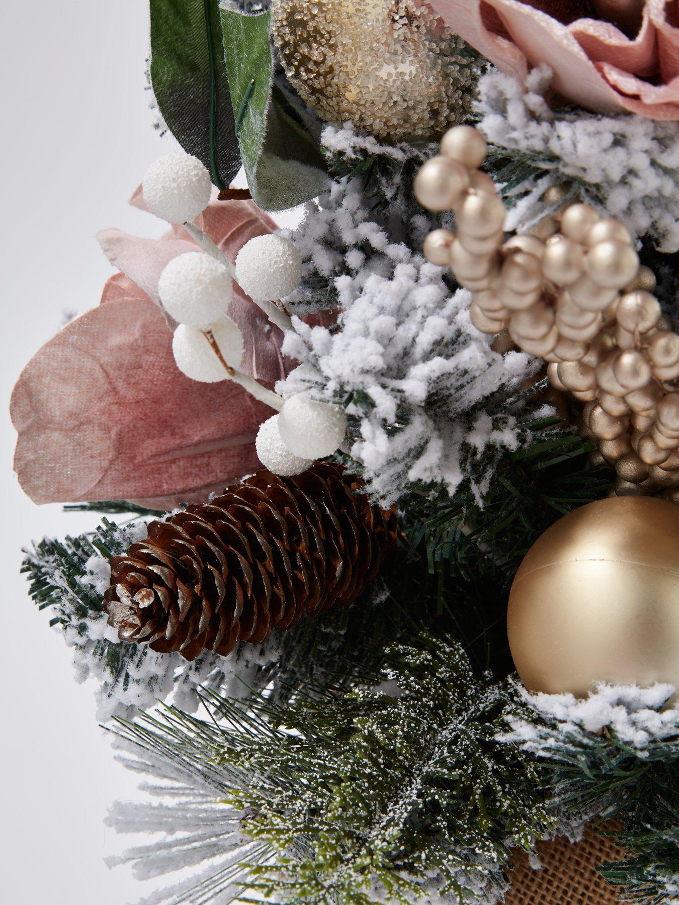 Very Home Frosted Rose Table Top Tree | Very