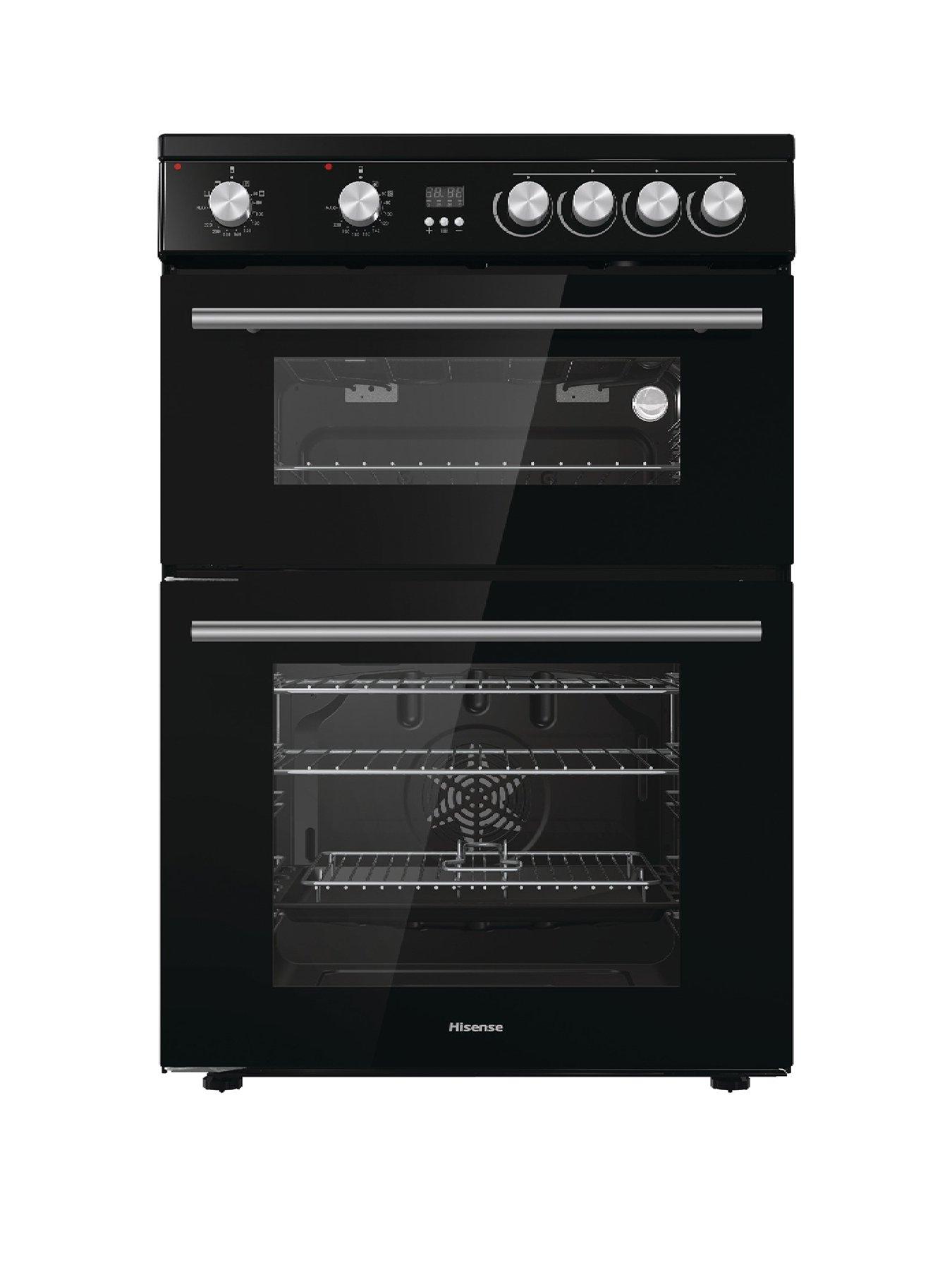 Hisense HDE3211BBUK Electric Cooker with Ceramic Hob - Black | very.co.uk