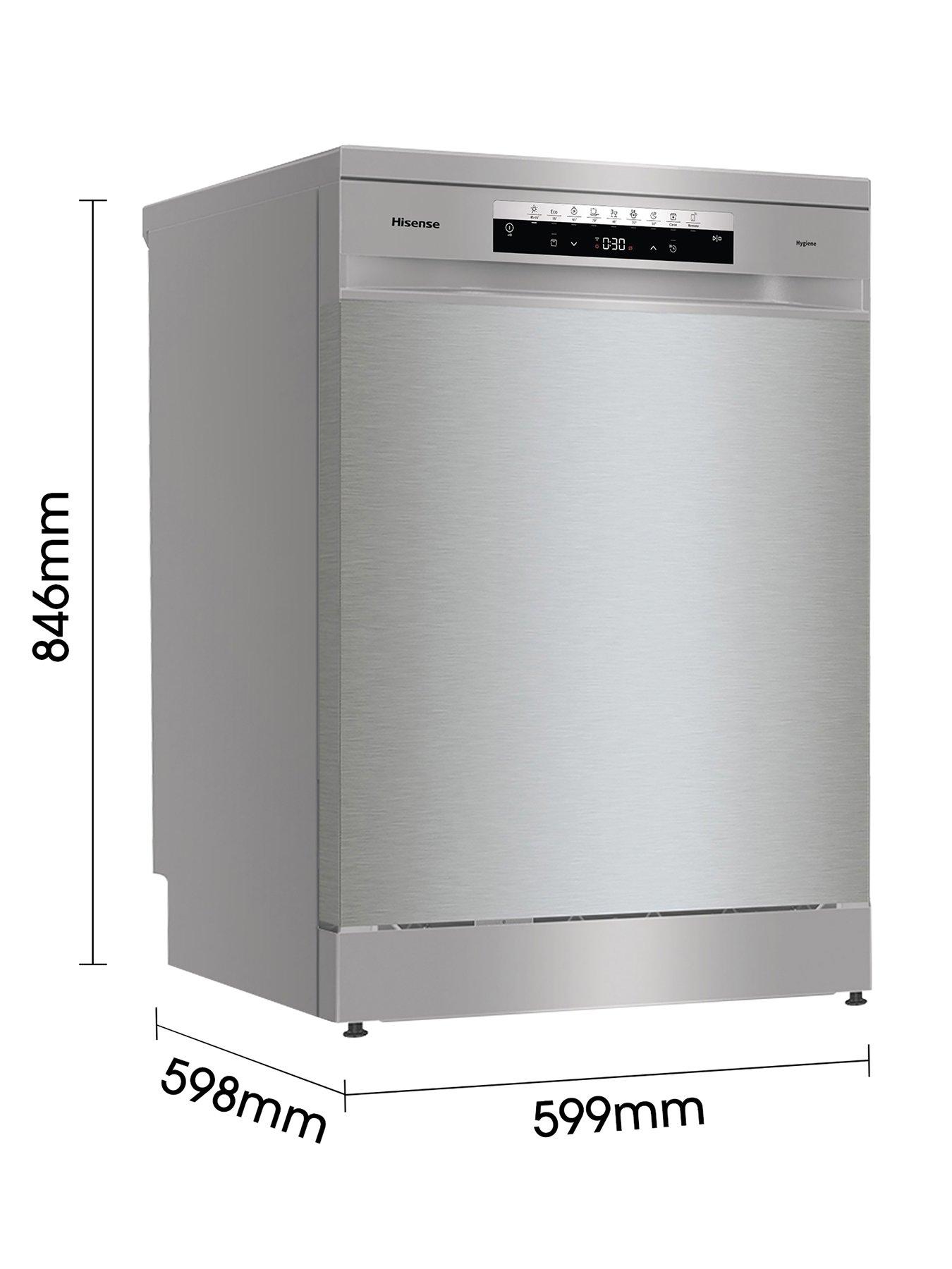 Hisense HS673C60XUK 16-Place Freestanding Dishwasher with Invertor ...
