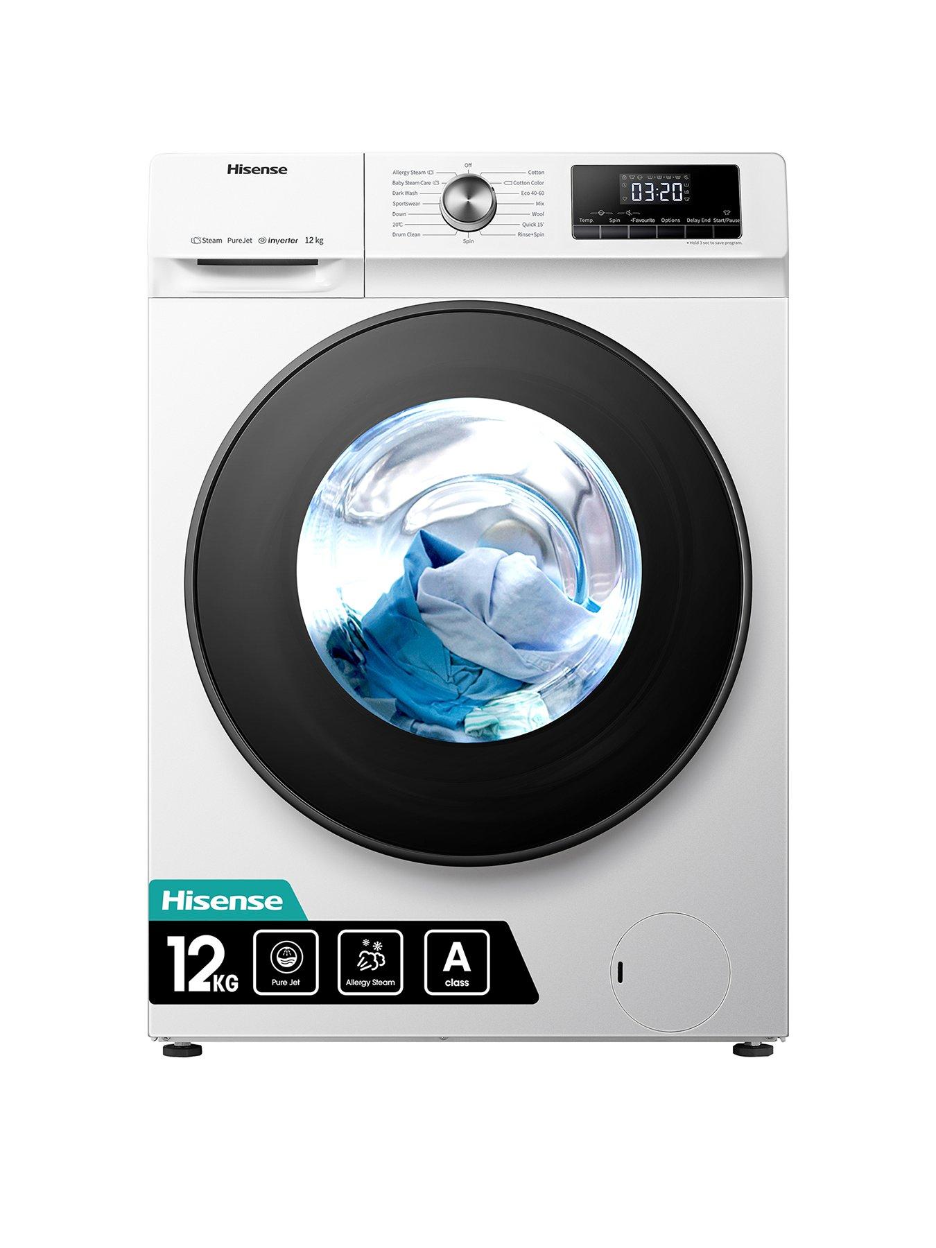 Hisense 3 Series WFQA1214EVJM 12kg Load, 1400 Spin Washing Machine with ...