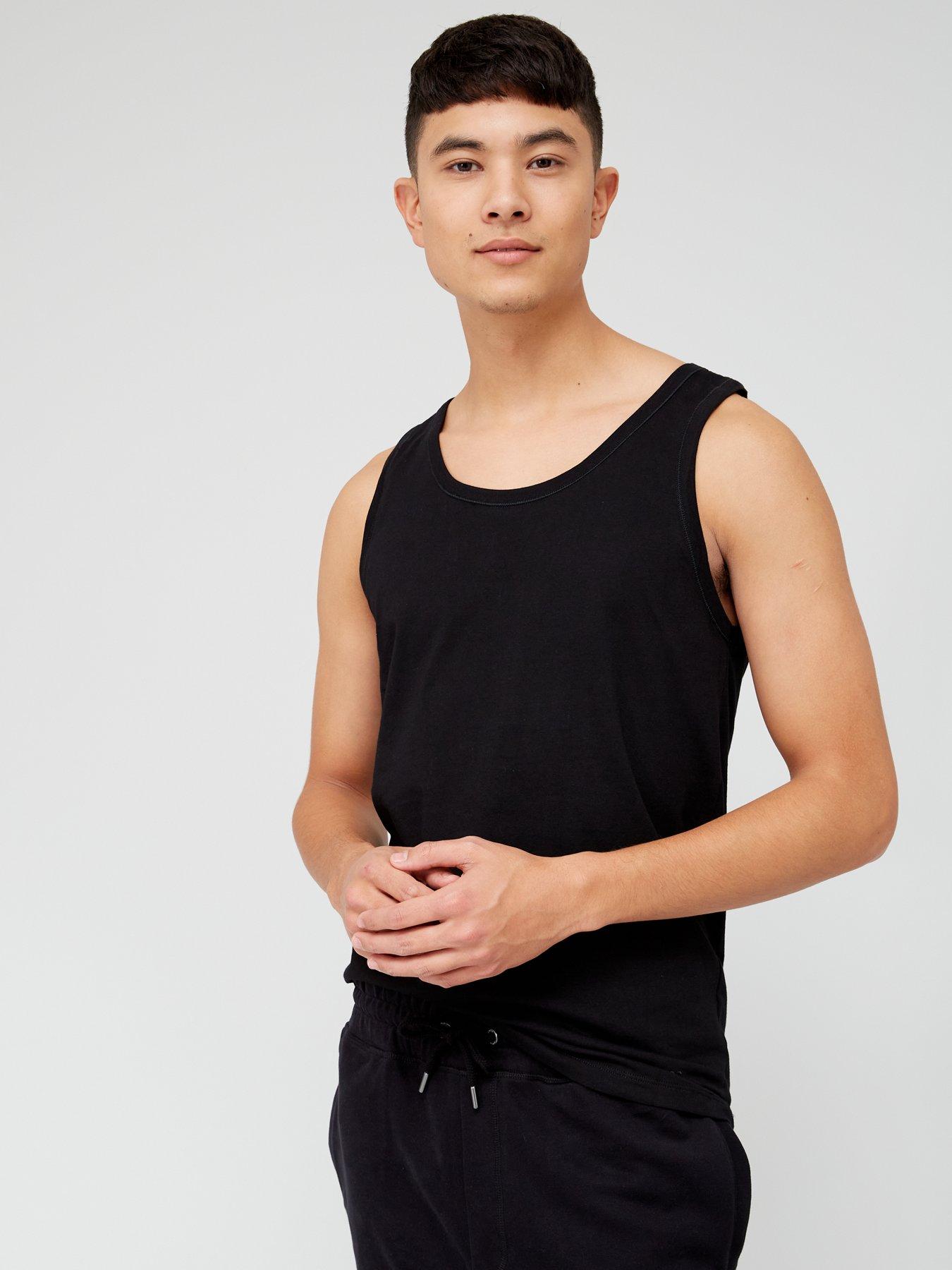 BOSS Bodywear 3 Pack Classic Vests - Black | Very