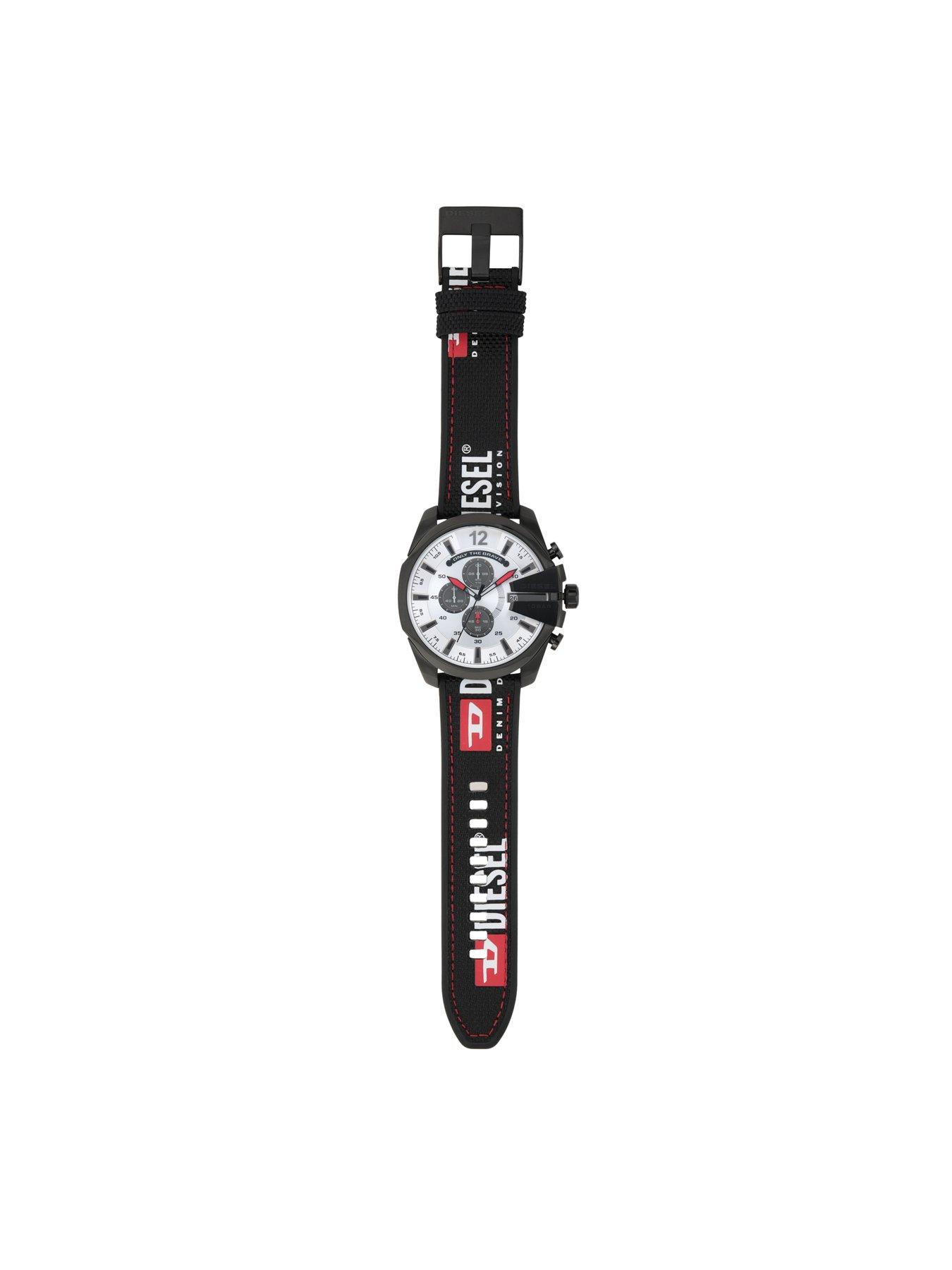 Diesel Mega Chief Mens Watch Nylon, Silicone | Very.co.uk