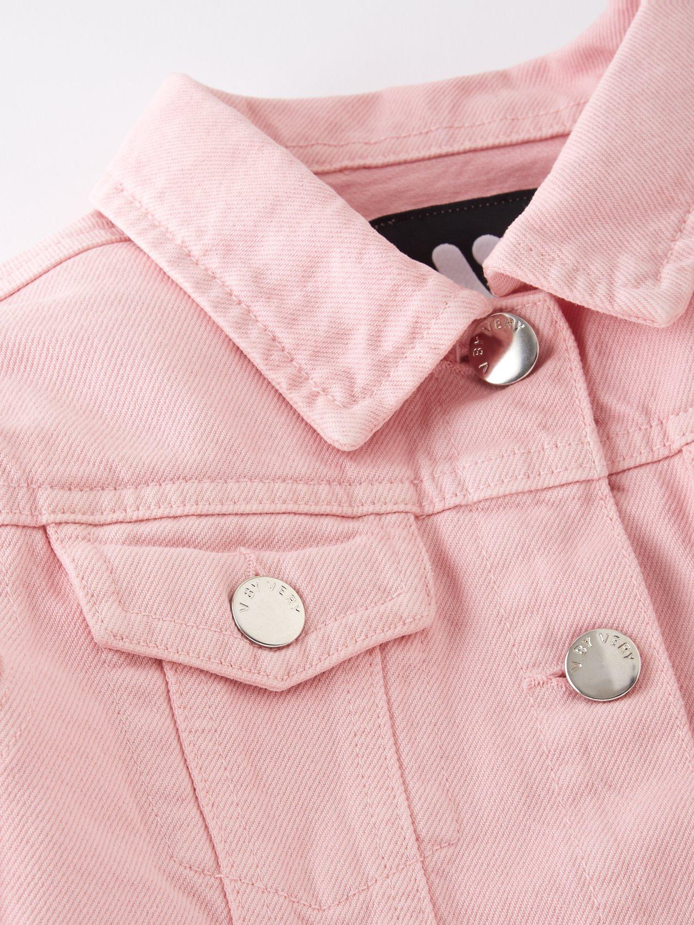 V by Very Girls Core Pink Denim Jacket | Very.co.uk