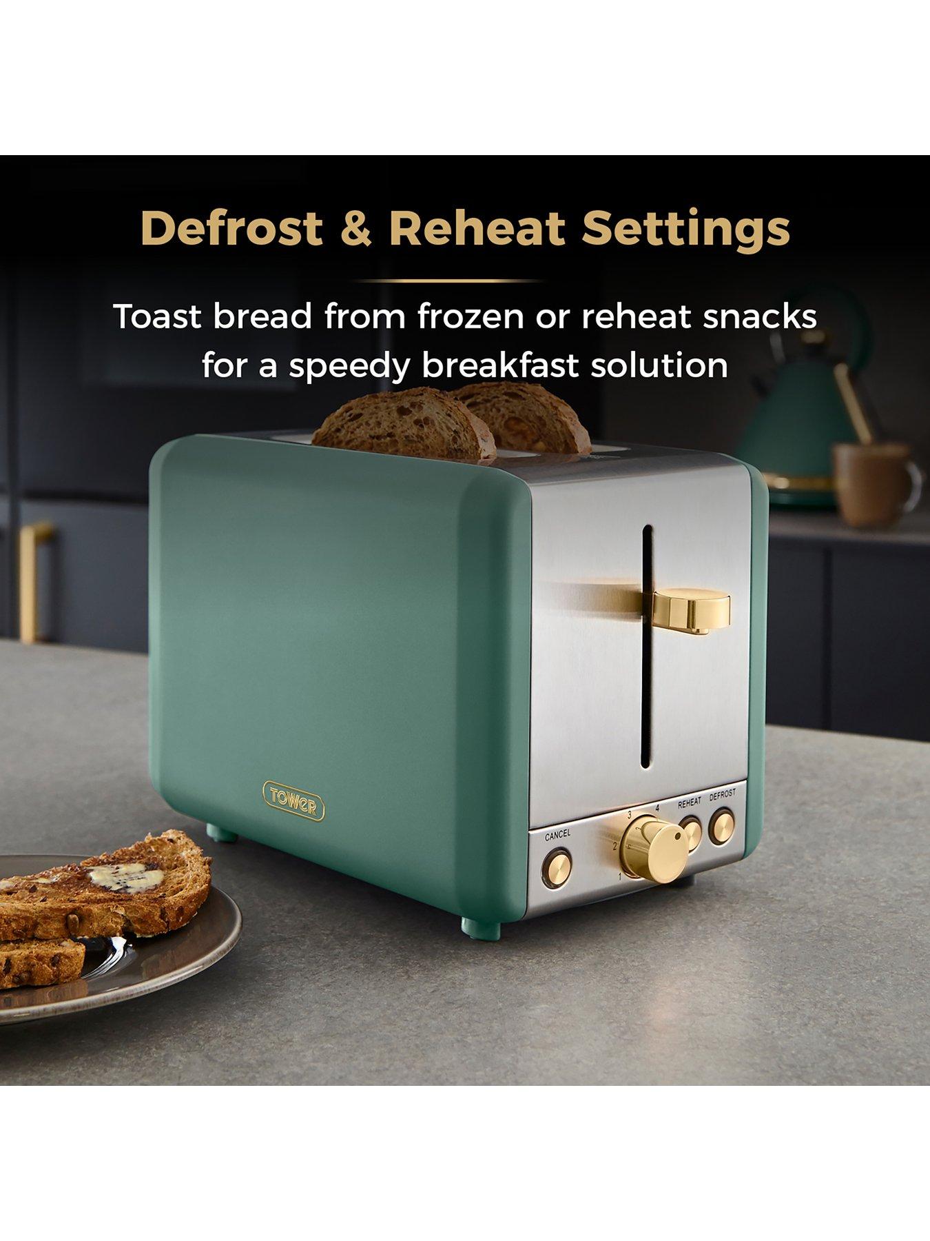 Tower Cavaletto 850W 2-Slice Toaster - Jade | Very
