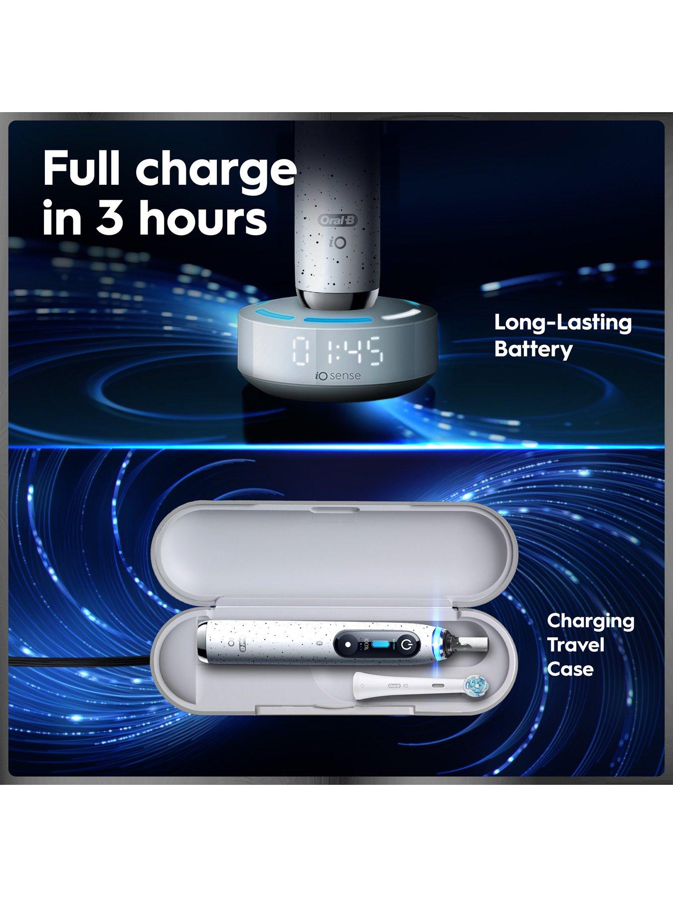 Oral-B iO10 Stardust White Electric Toothbrush + Charging Travel Case ...