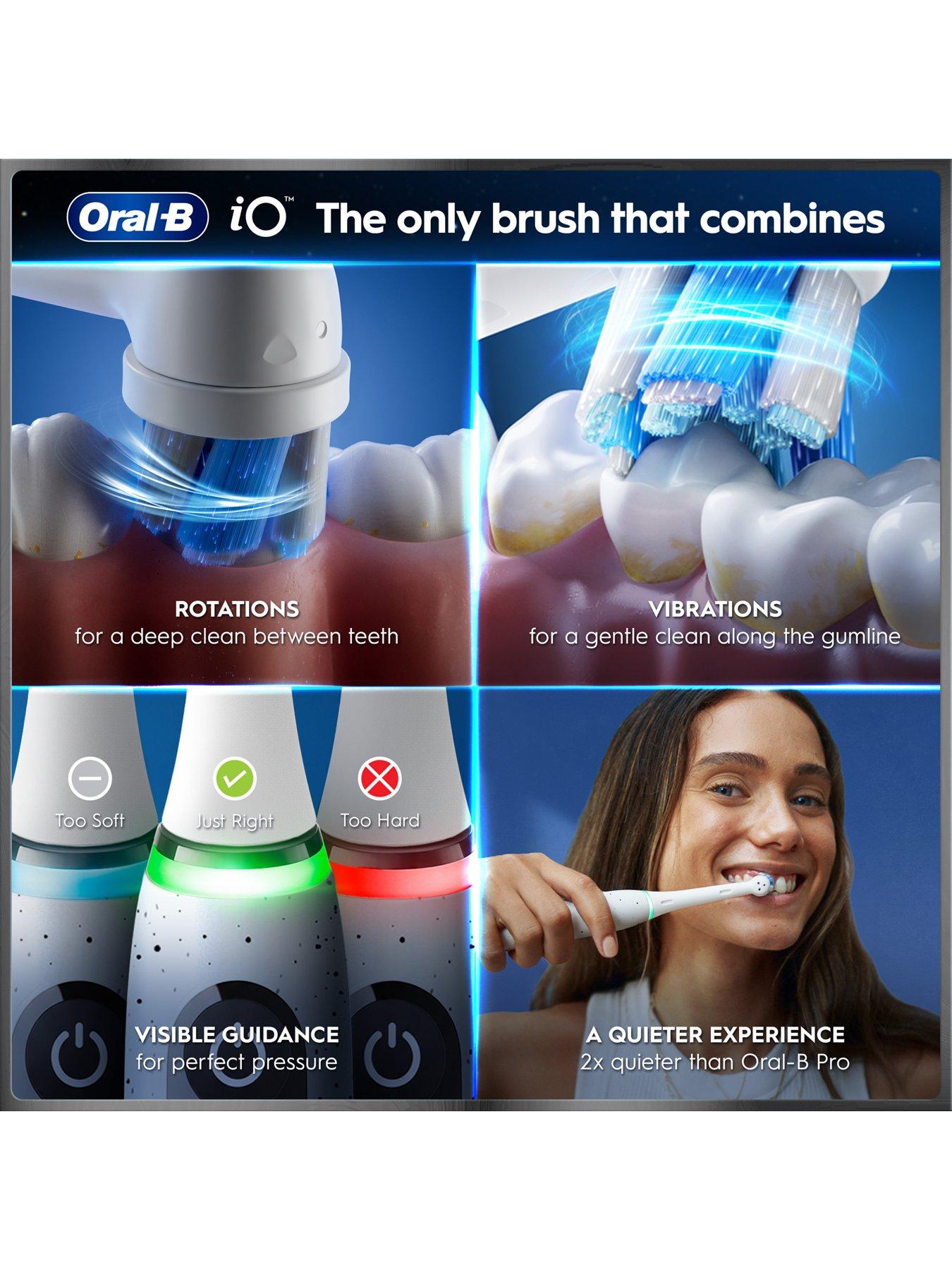 Oral-B iO10 Stardust White Electric Toothbrush + Charging Travel Case ...