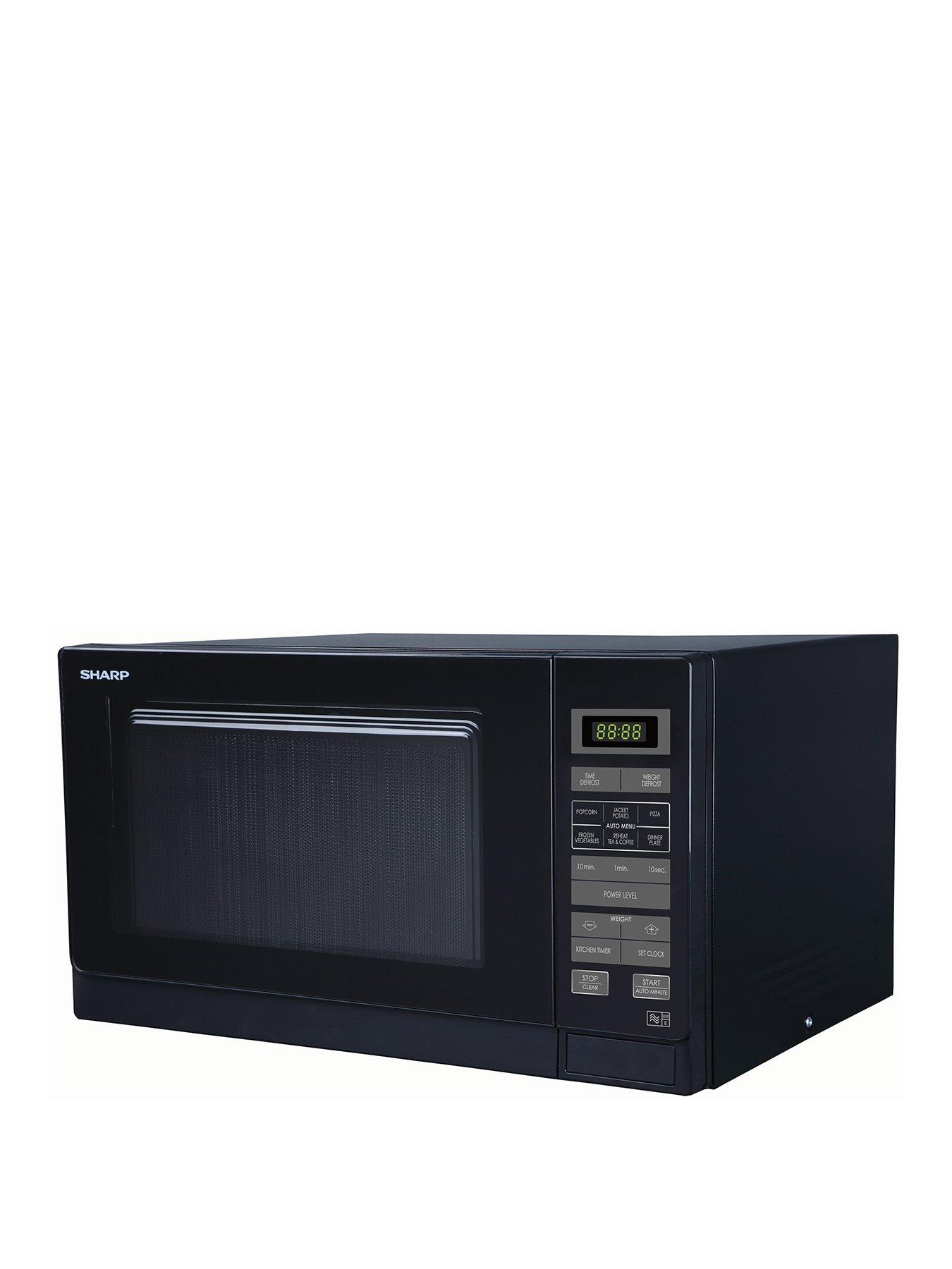 Sharp R372KM 25-Litre 900W Solo Microwave - Black | very.co.uk