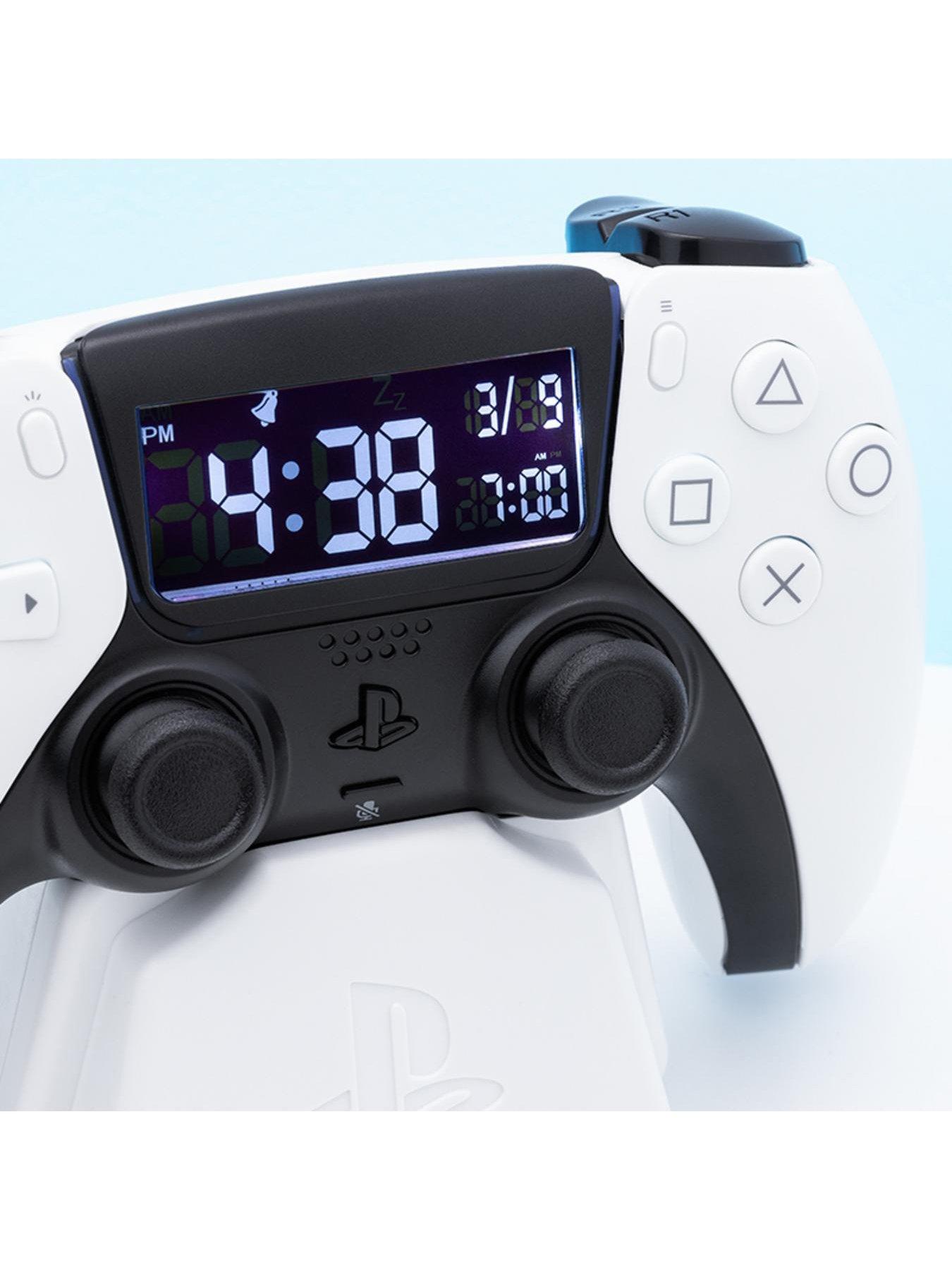 Playstation PS5 DualSense Console Controller Alarm Clock Officially Licensed Playstation Merchandise USB Powered Digital Clock with Snooze Function
