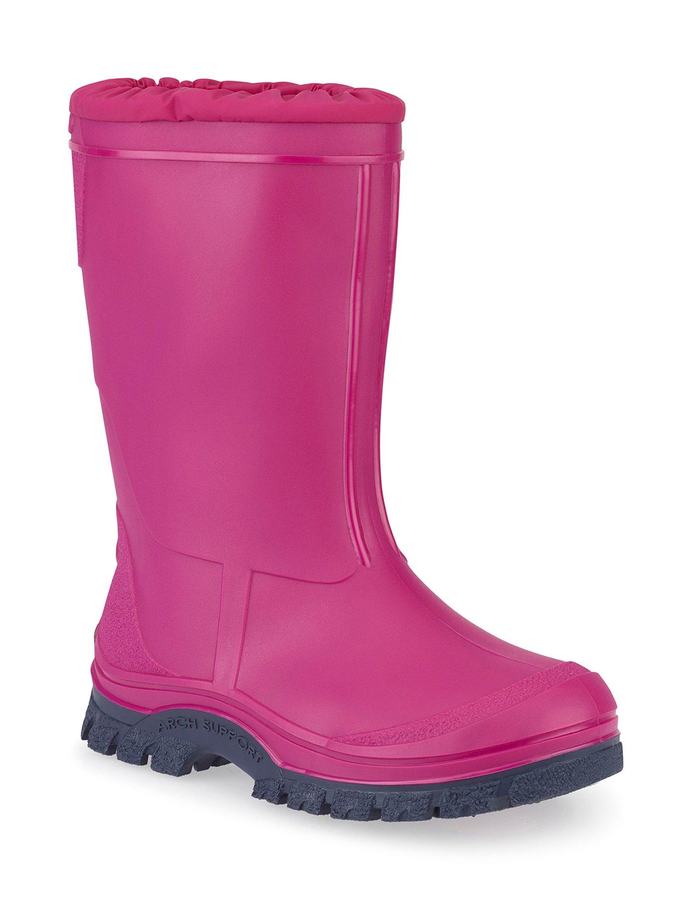 Start-rite Mudbuster Girls Pink Fleece Lined Warm Waterproof Wellies ...