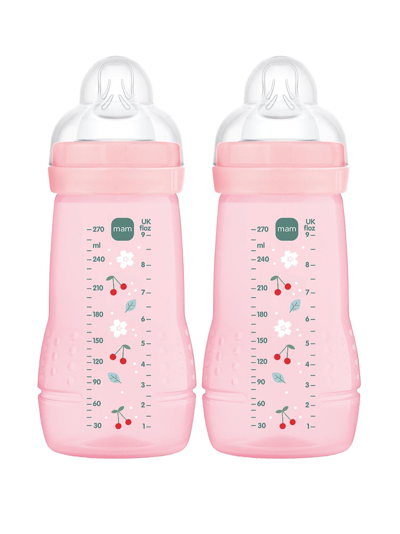 MAM EA 330ml 2 pack Baby Bottle Set Pink Very