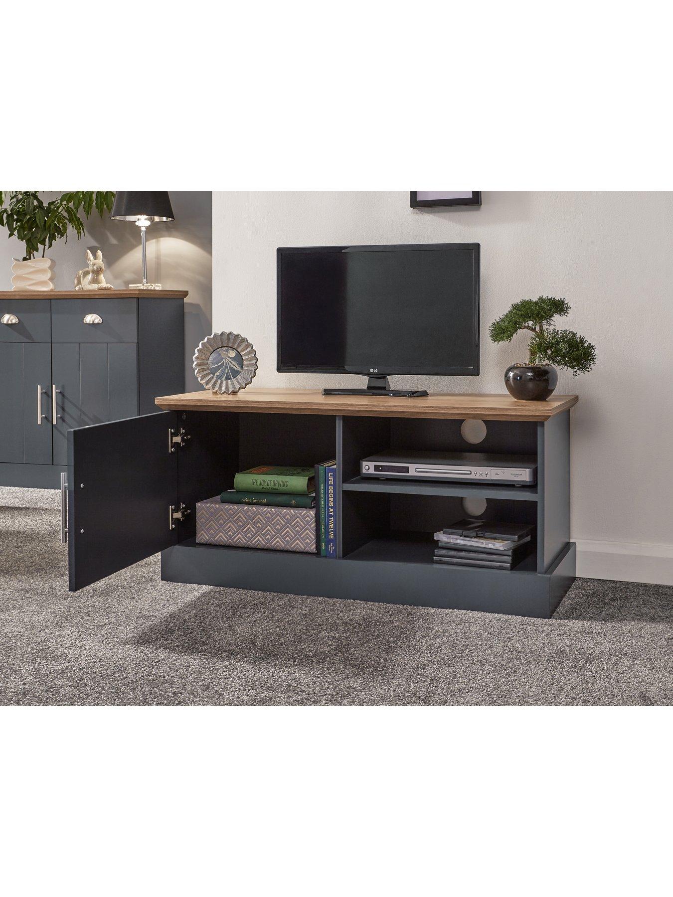 GFW Kendal Small TV Unit - Fits up to 43 inch TV - Blue | very.co.uk
