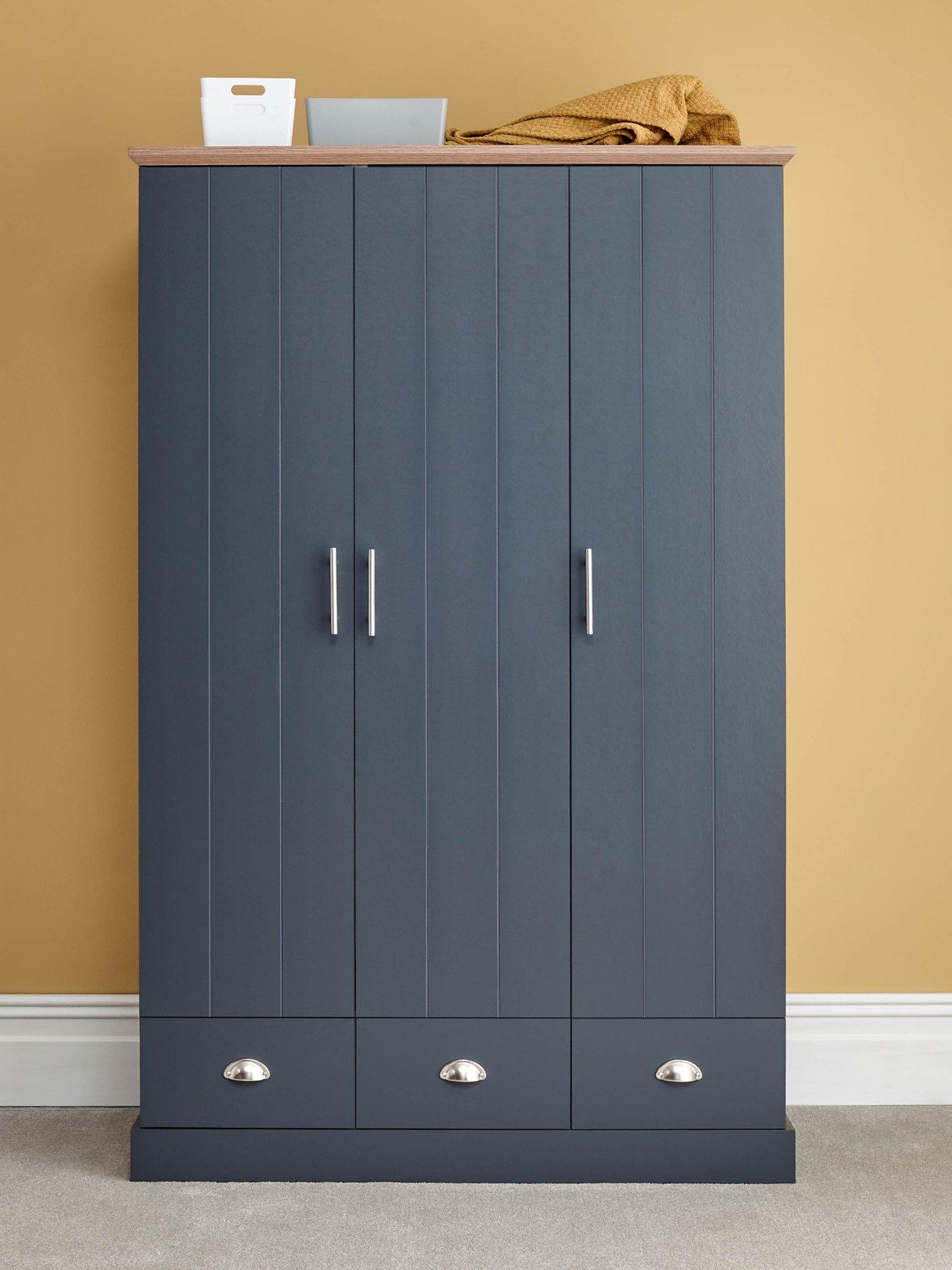Wardrobes | Blue | Bedroom | Triple Wardrobe | Home & Garden | Very