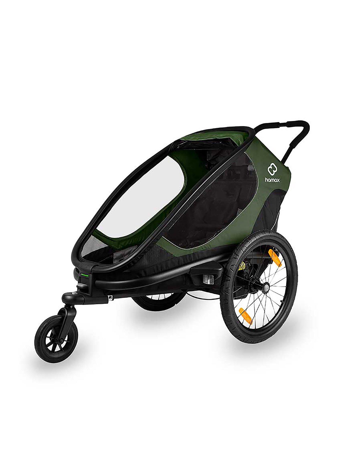 Hamax Outback One Child Bike Trailer - Green / Black | Very
